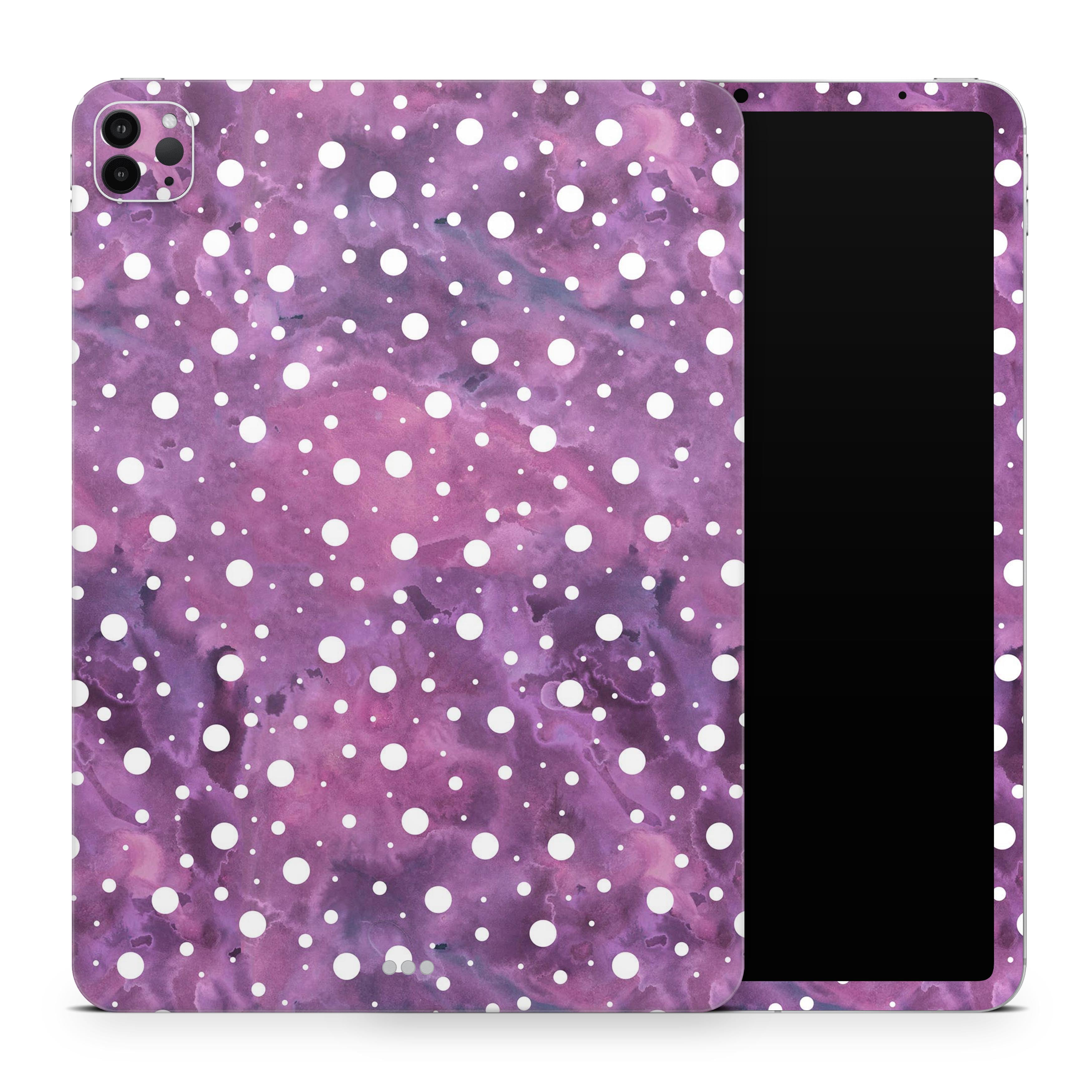 DesignSkinz White Polka Dots Over Purple Pink Paint Mix Full-Body Skin ...