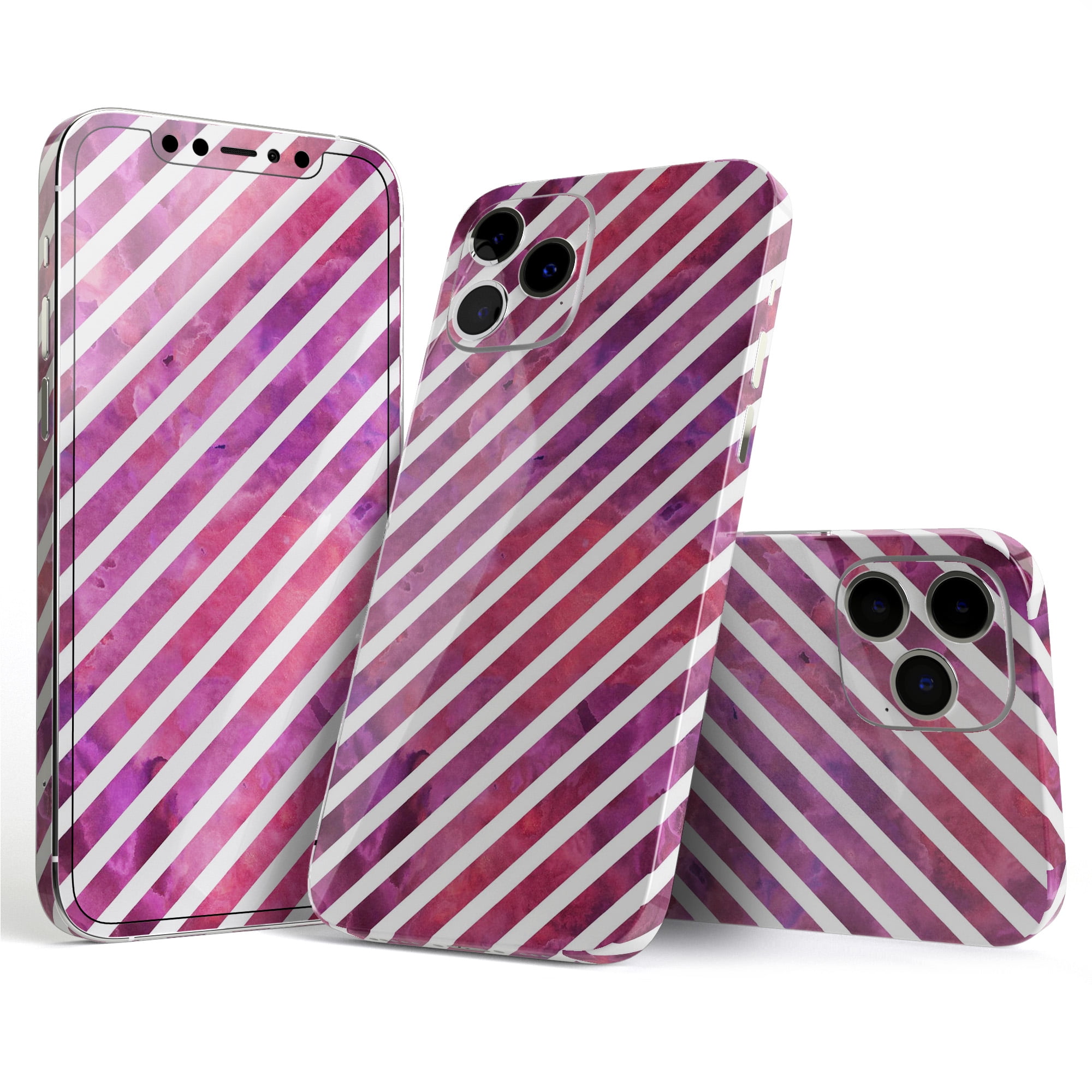 DesignSkinz White Slanted Lines Over Pink and Purple Grunge Surface ...