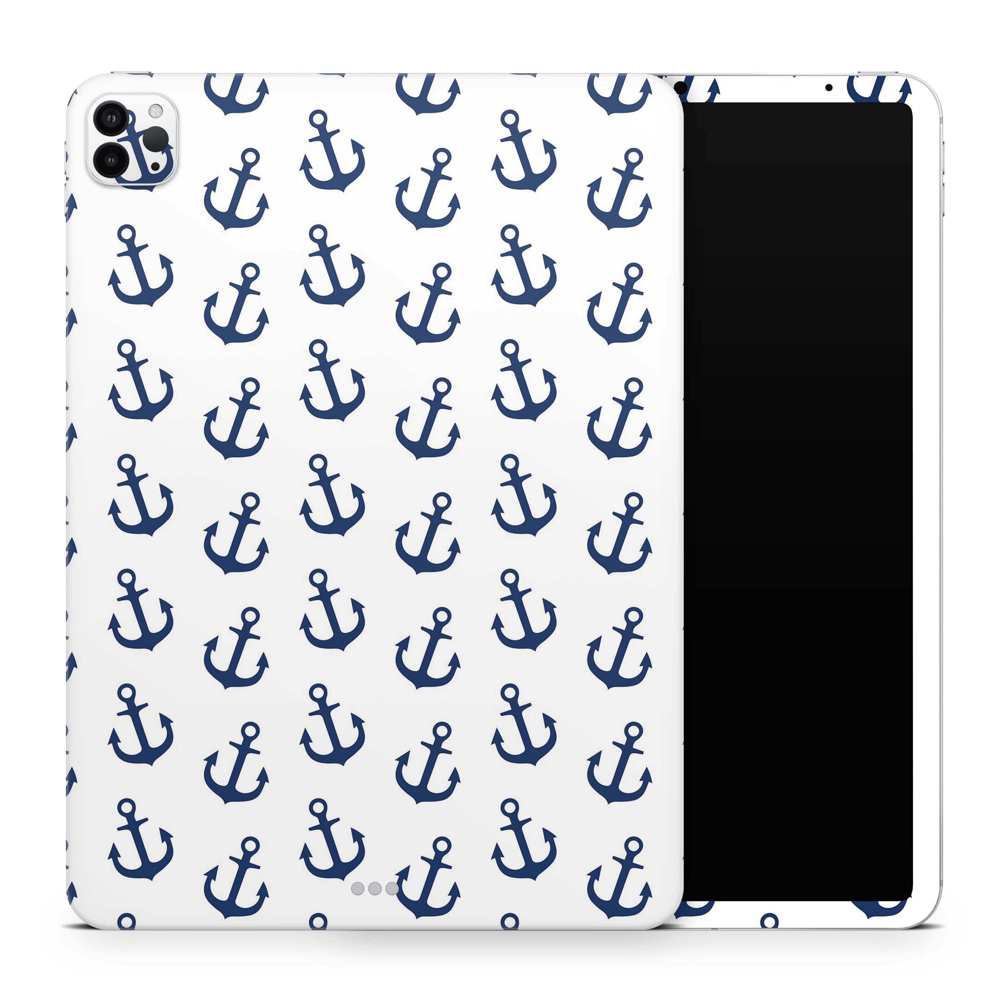 DesignSkinz White and Navy Micro Anchors Full-Body Skin Decal Wrap ...