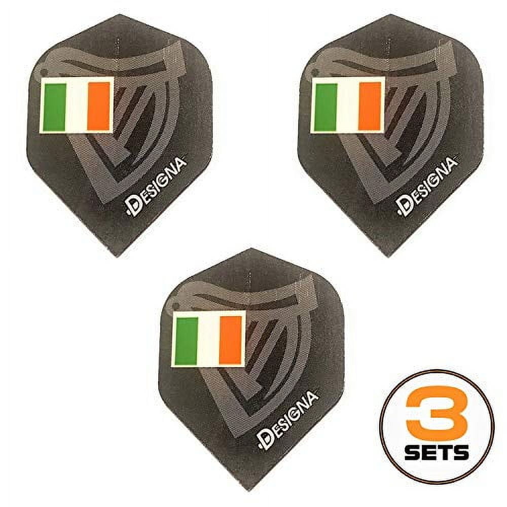 Designa Celtic Irish Scottish Harp Standard Dart Flights, 75 Micron (3 ...