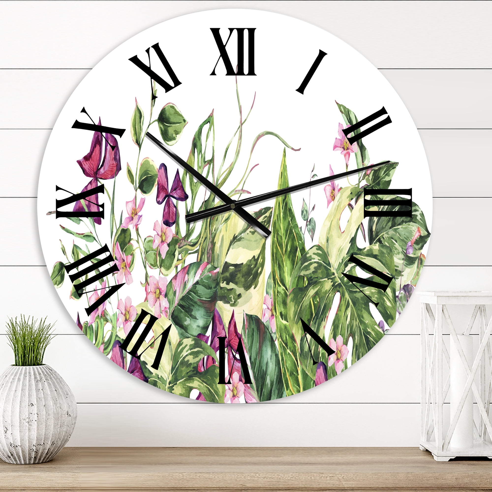Designart 1 in Quartz Tropical Wall Clock - Walmart.com