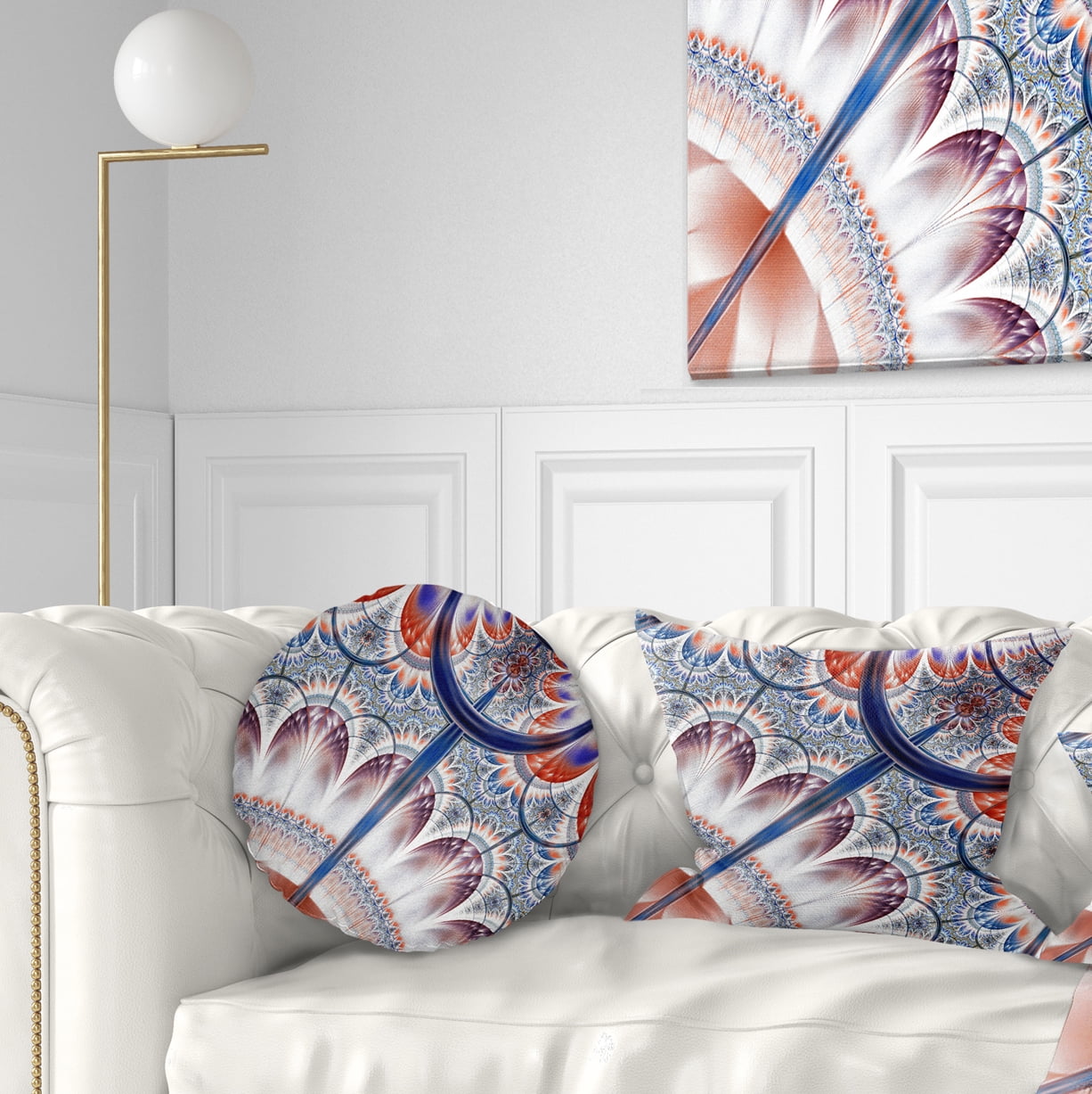 Designart 12" x 20" Multicolor Polyester Throw Pillow - Walmart.com