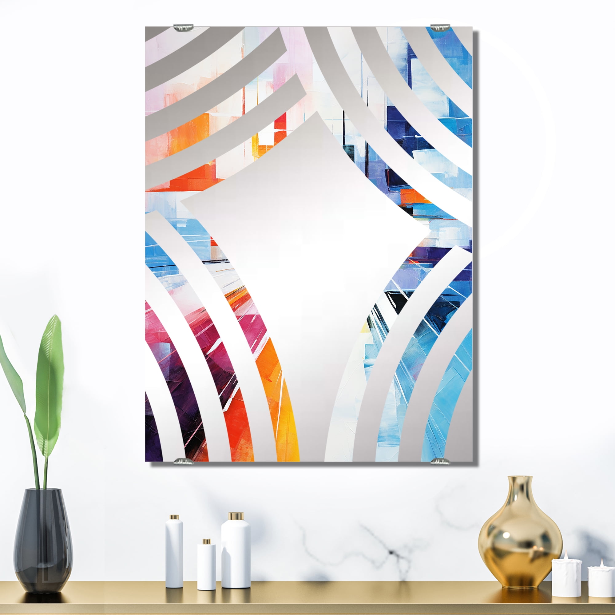 Designart "24 Hours of Le Mans Race Track in Colorful Cubism VI" Race ...