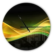 Designart 'Gold Texture ' Modern wall clock - Walmart.com