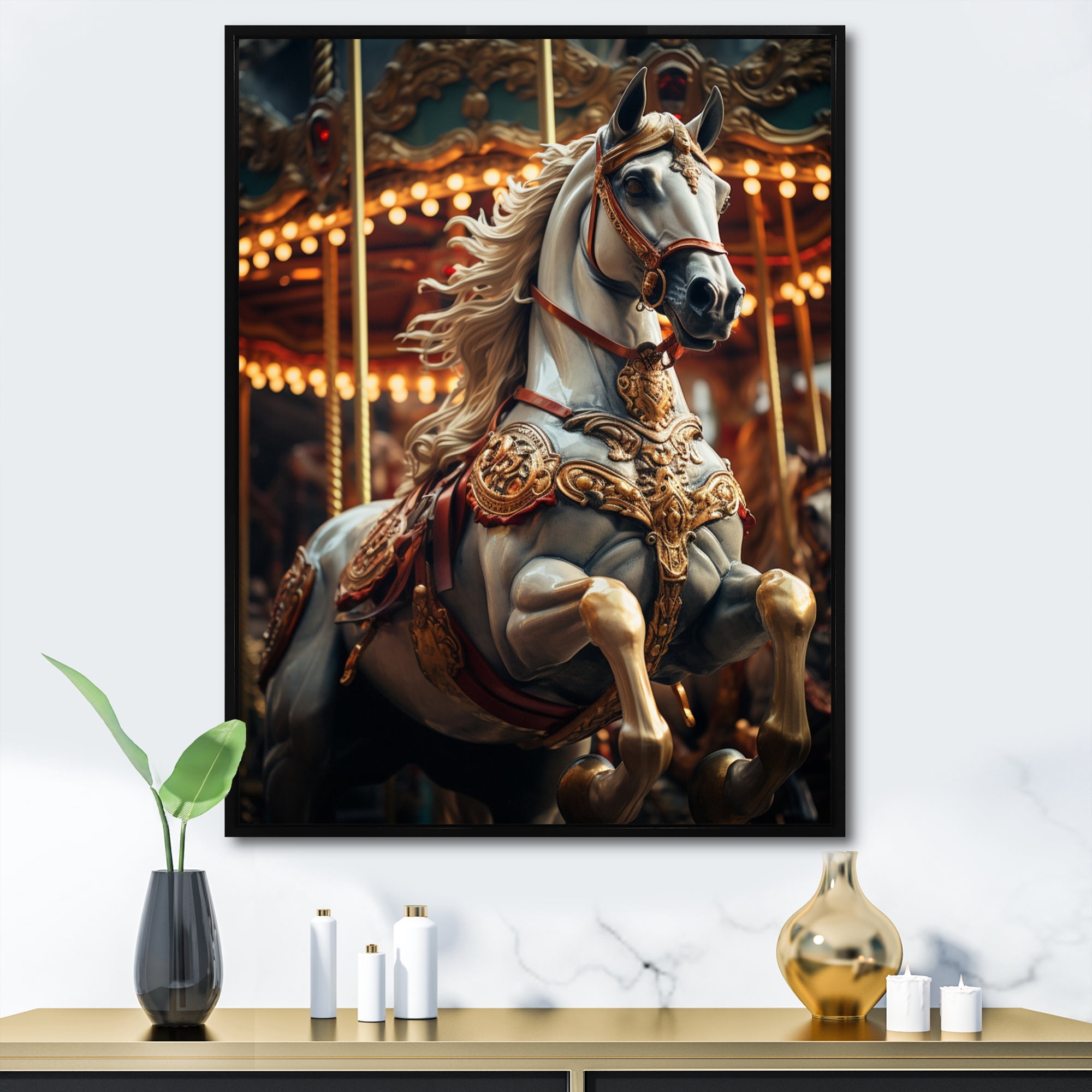 Designart "A Celebration of Carousel s Timeless Charm" Cityscapes ...