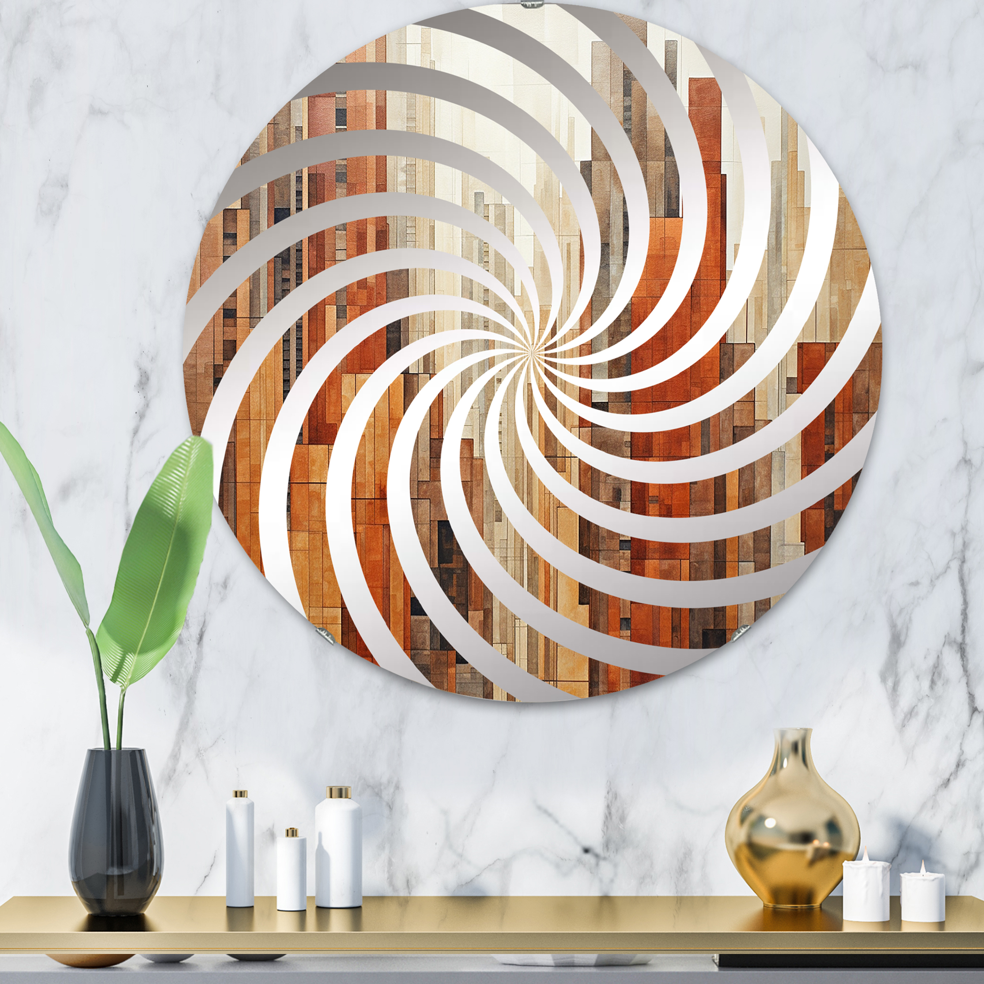 Designart "A Dreamy Scene with Caramel-Colored Skyscraper Columns III ...