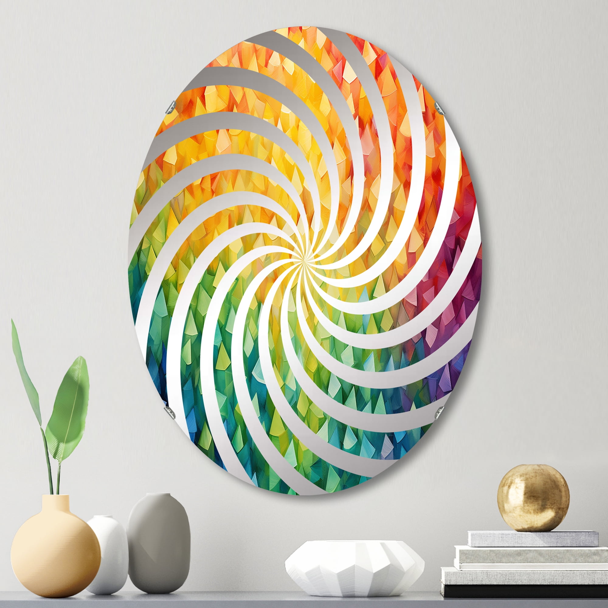 Designart "A Kaleidoscope of Colors in a Rainbow Explosion I" Popcorn ...