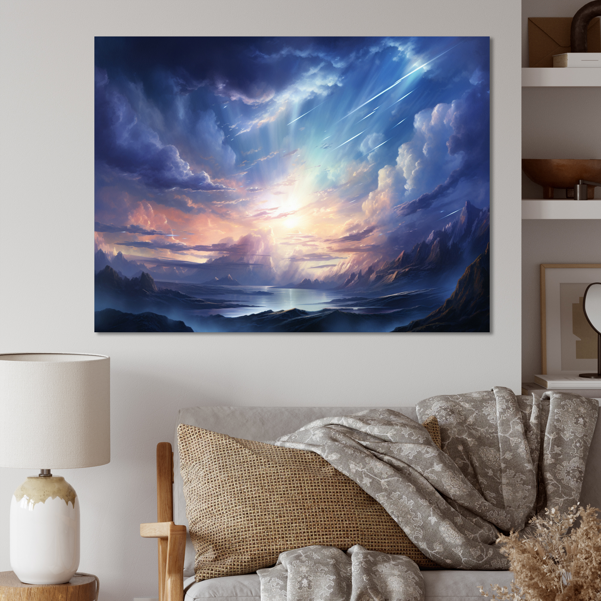 Designart "A Shower of Light Meteors in the Night Sky II" Landscapes ...