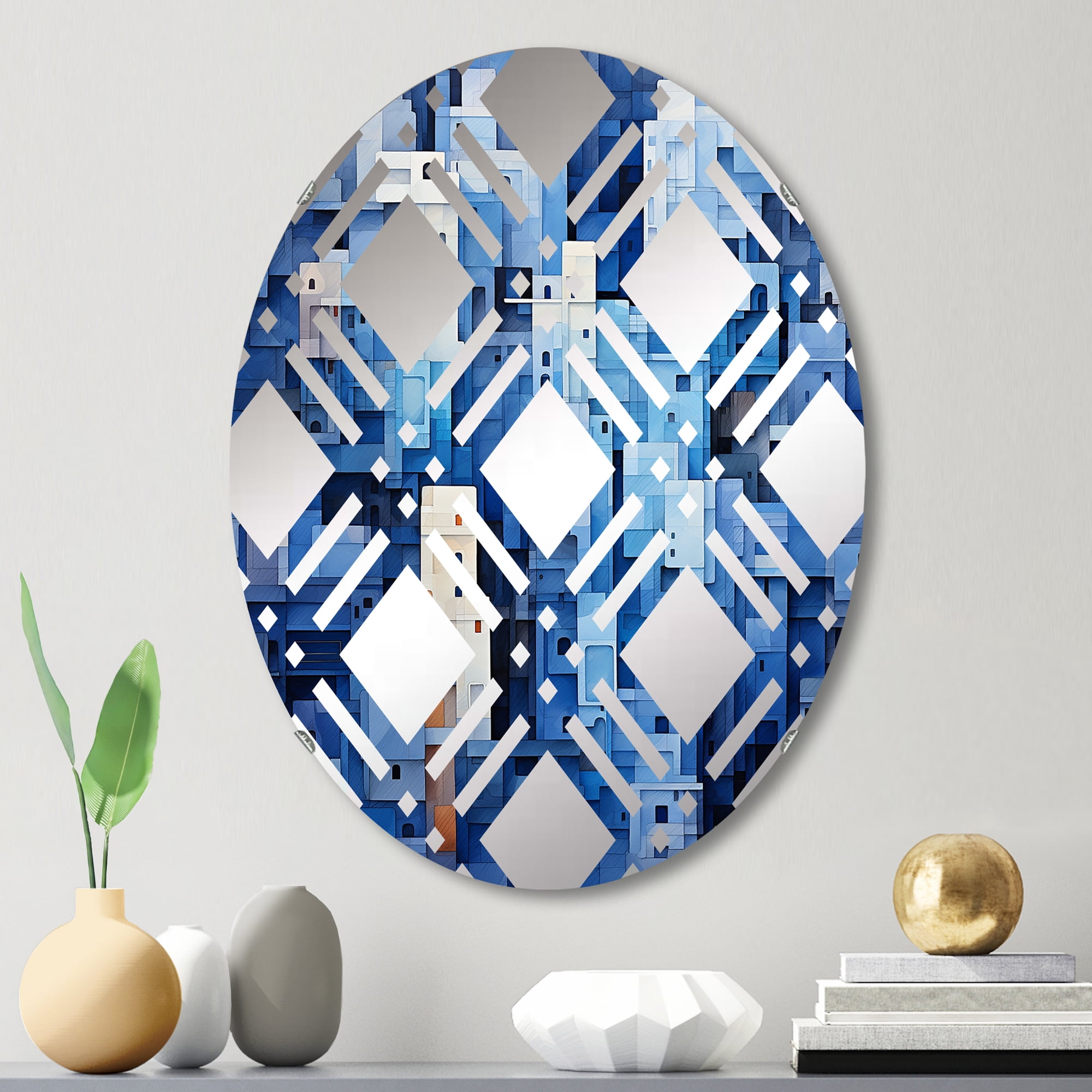 Designart "A Skyscraper Skyline with Periwinkle-Peaked Structures ...