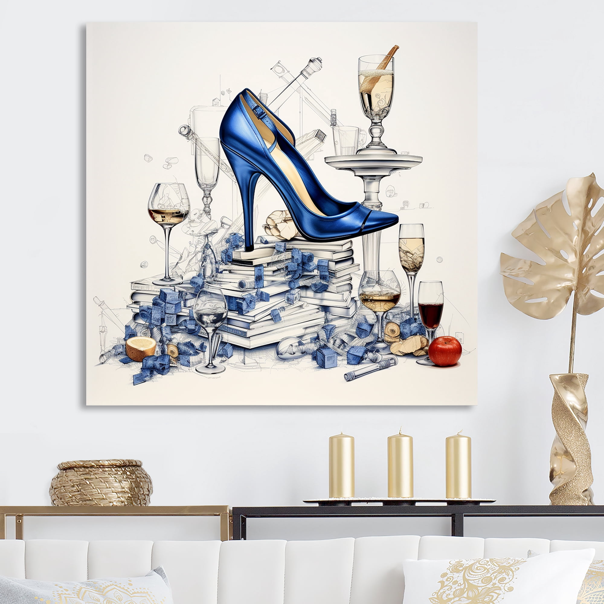 Designart "A Toast To Elegance: High Heels And Champagne Flutes ...