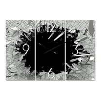 Free Shipping! Designart Modern Oversized Glossy Wall Clock - Abstract ...