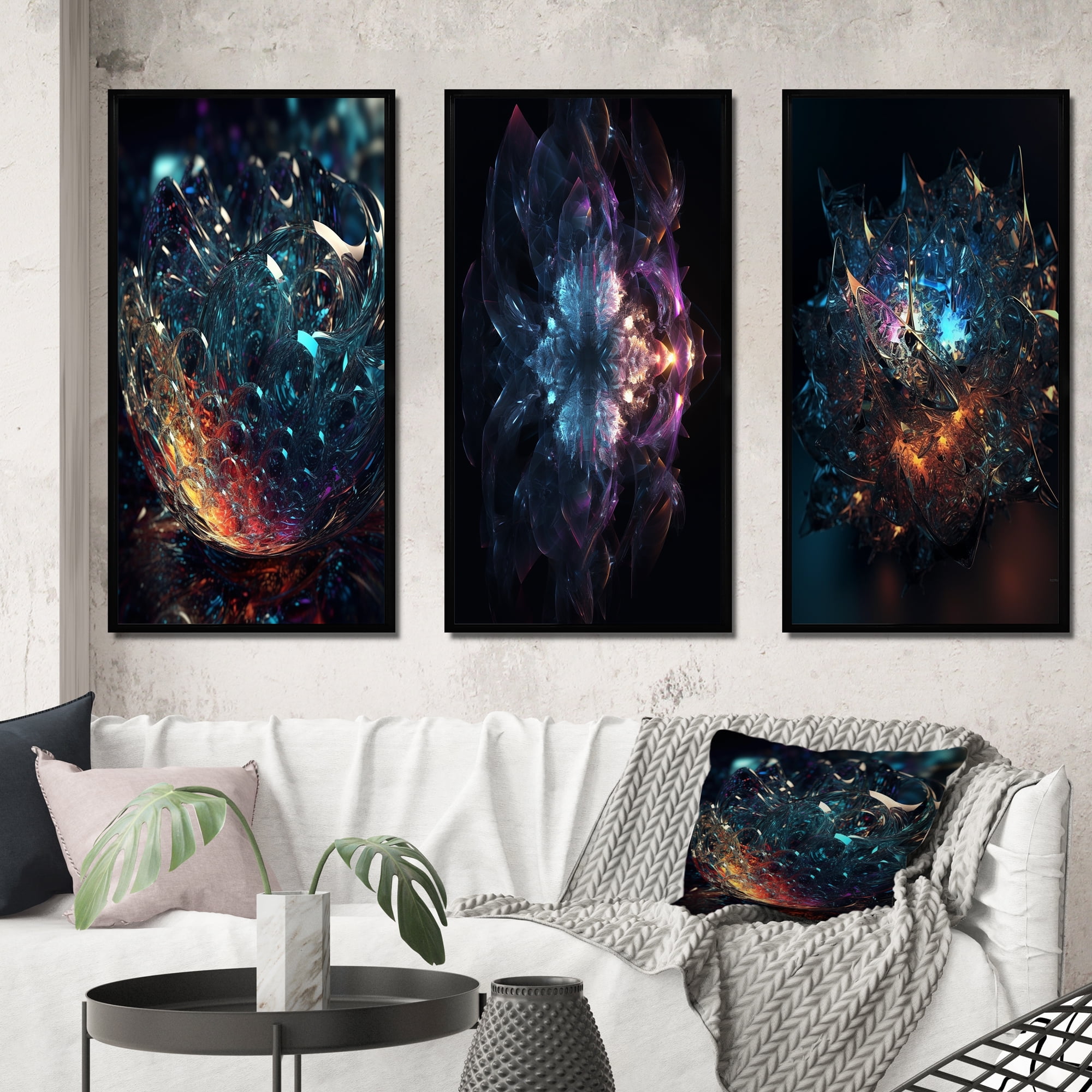Designart "Abstract Cosmic Crystal Journey through Deep Space III ...