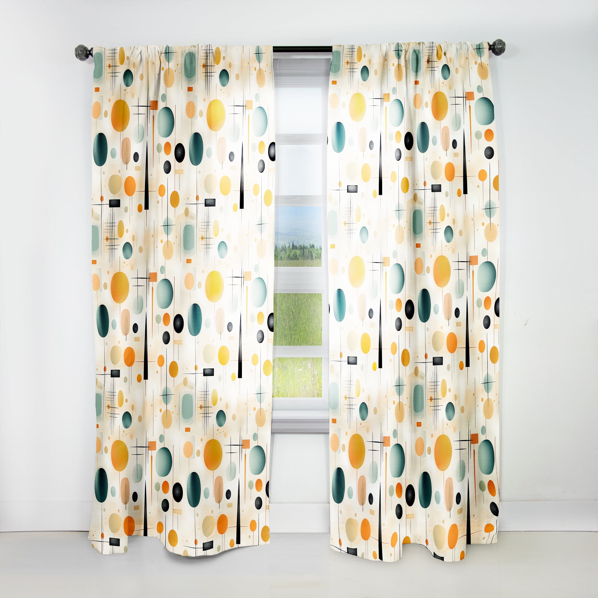 Designart "Abstract Expressions In Midcentury Modern I" Midcentury ...