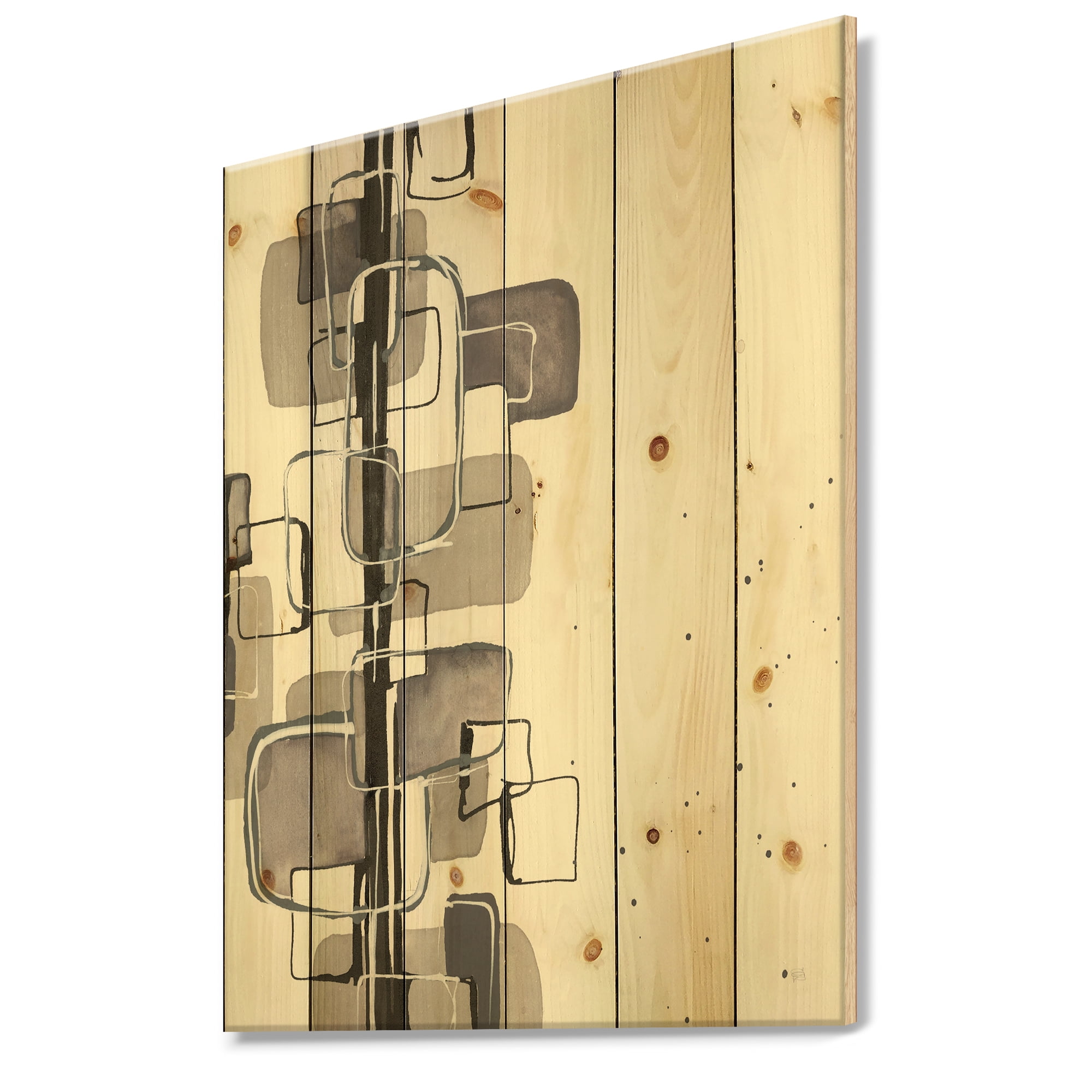 Designart 'Abstract Glam Dancing shape IV' Modern & Contemporary Print ...