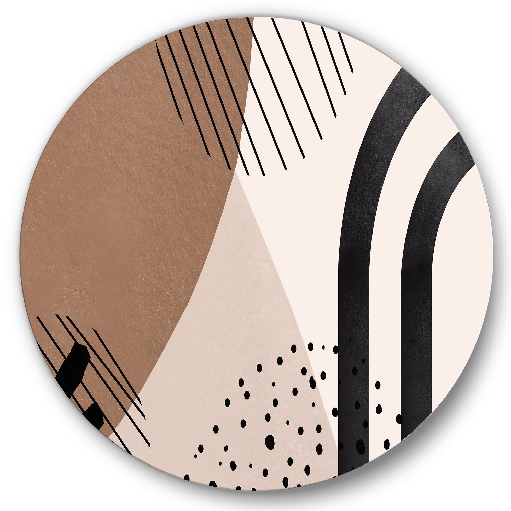 Designart 'Abstract Ivory Shapes and Shapes in Terracotta I' Modern ...