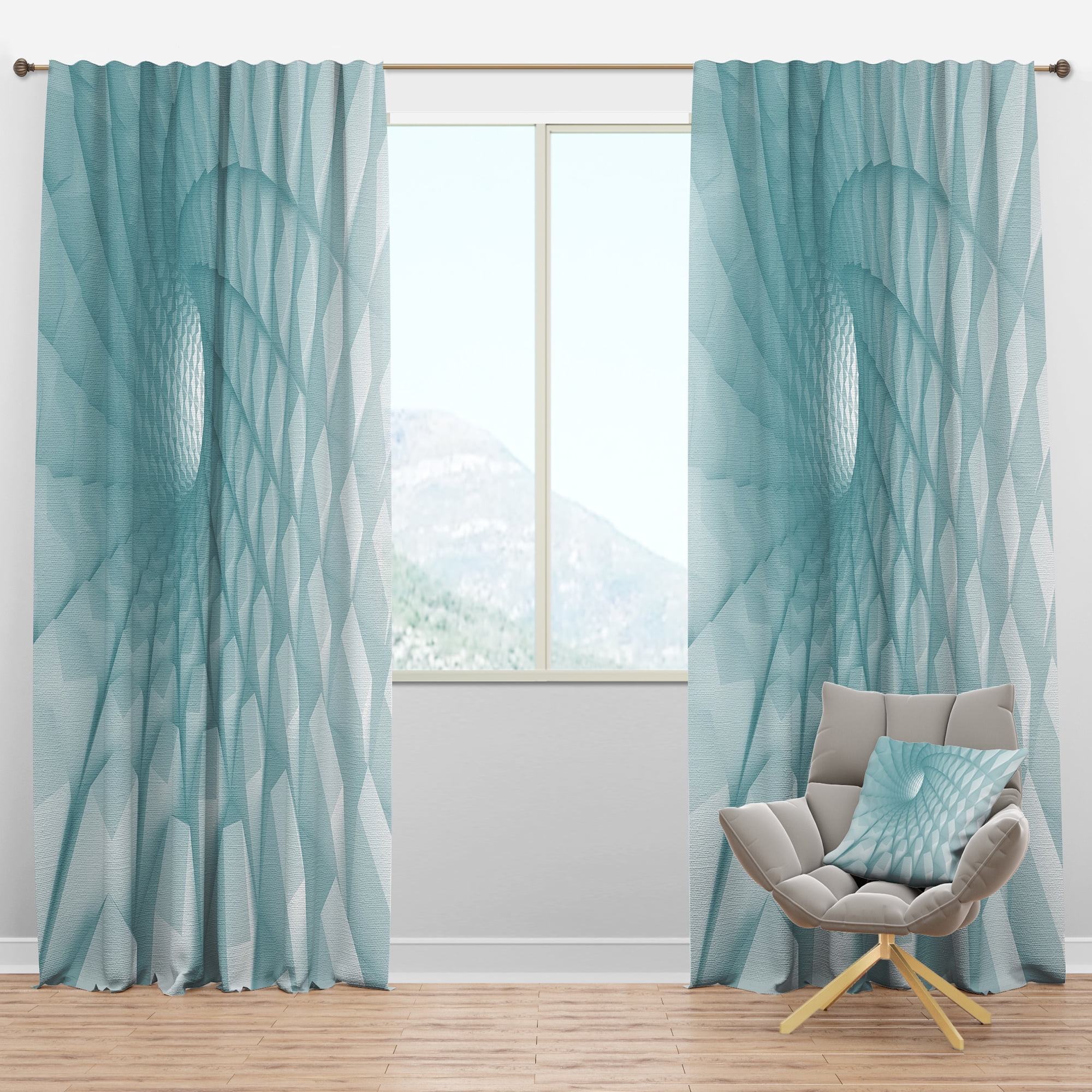 Designart 'Abstract Light Blue Waves III' Modern & Contemporary ...