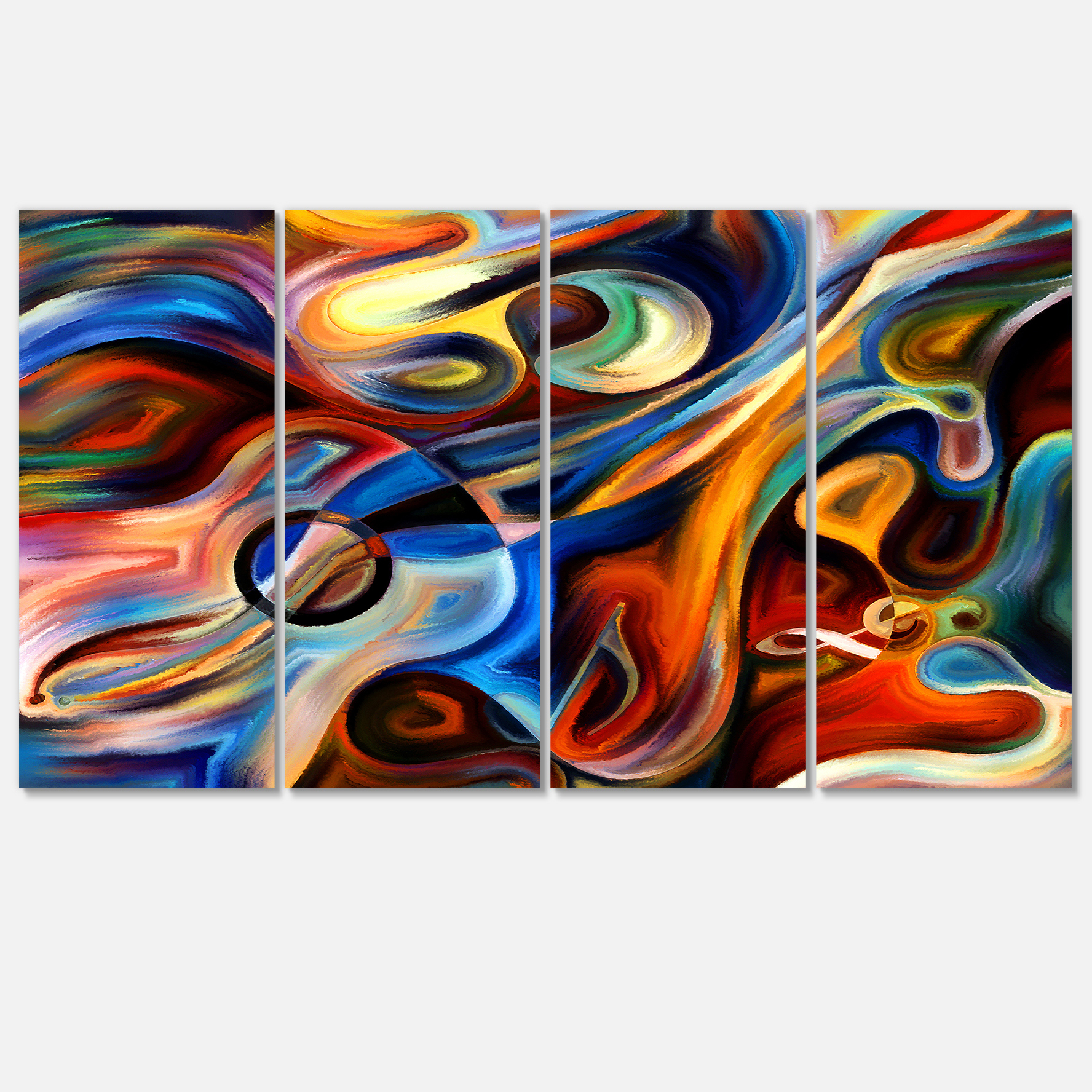 Designart 'Abstract Music and Rhythm ' Abstract Canvas Art Print ...