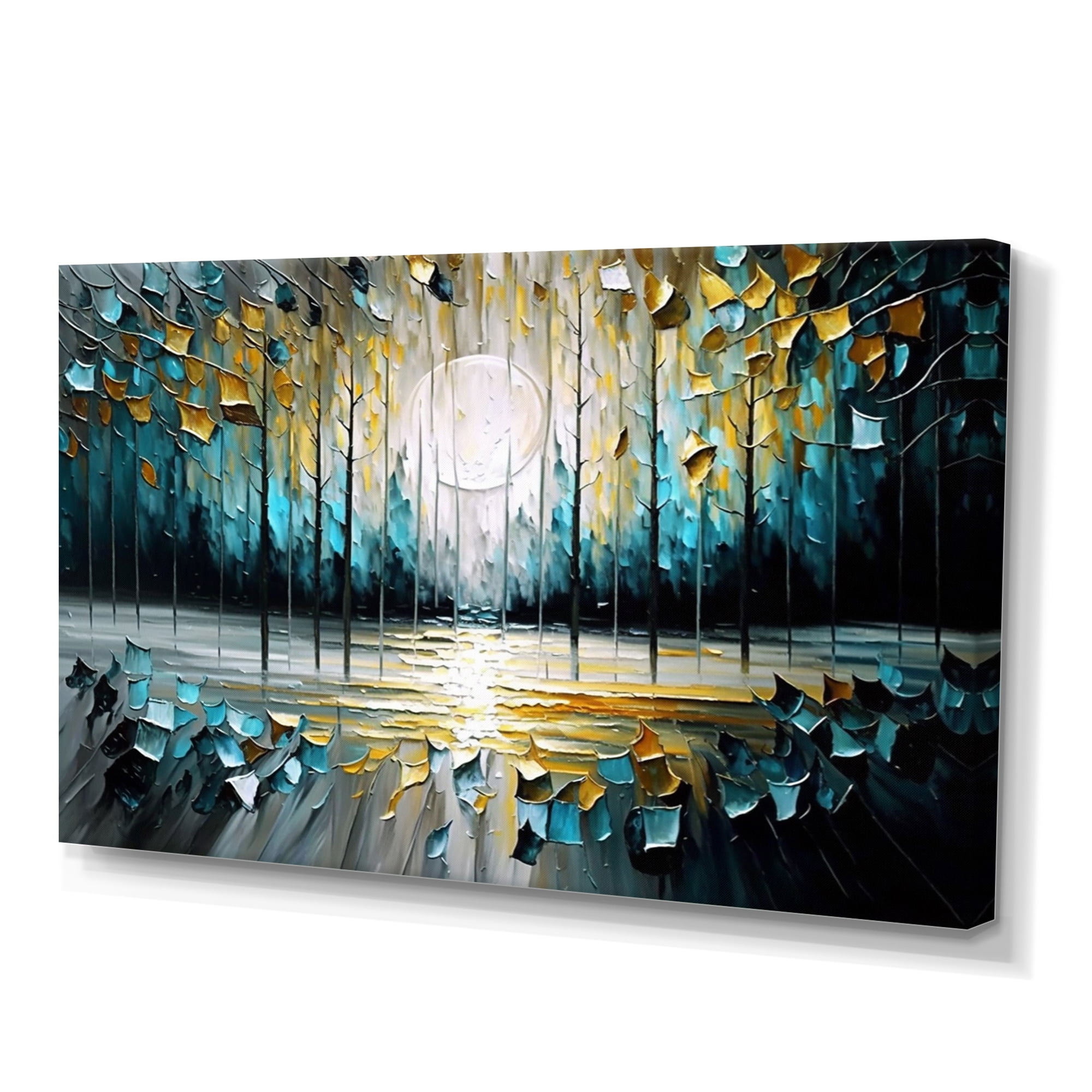 Designart Abstract Nature Trees Painting II Canvas Wall Art - Walmart.com