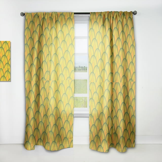 Designart 'Abstract Retro Design In Yellow and Green ' Mid-Century ...