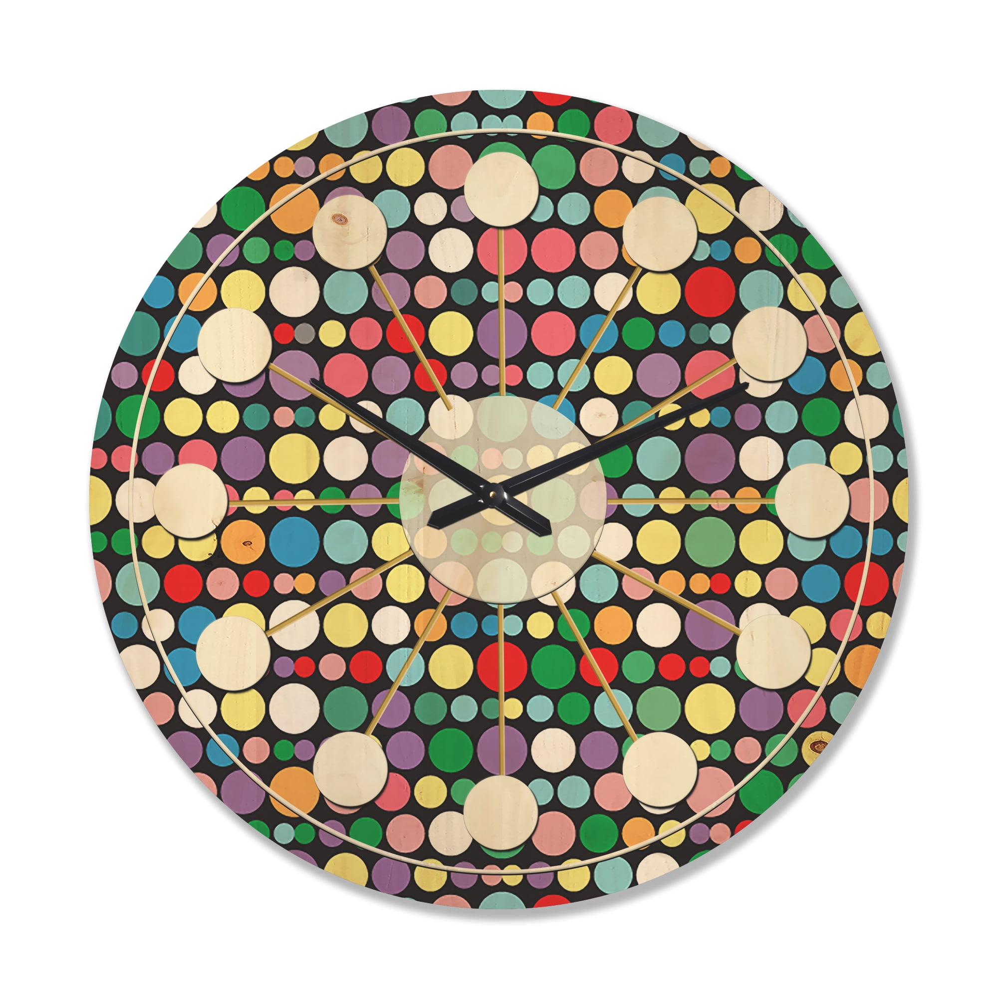 Designart 'Abstract Retro Pattern Design XXI' Mid-Century Modern Wood ...