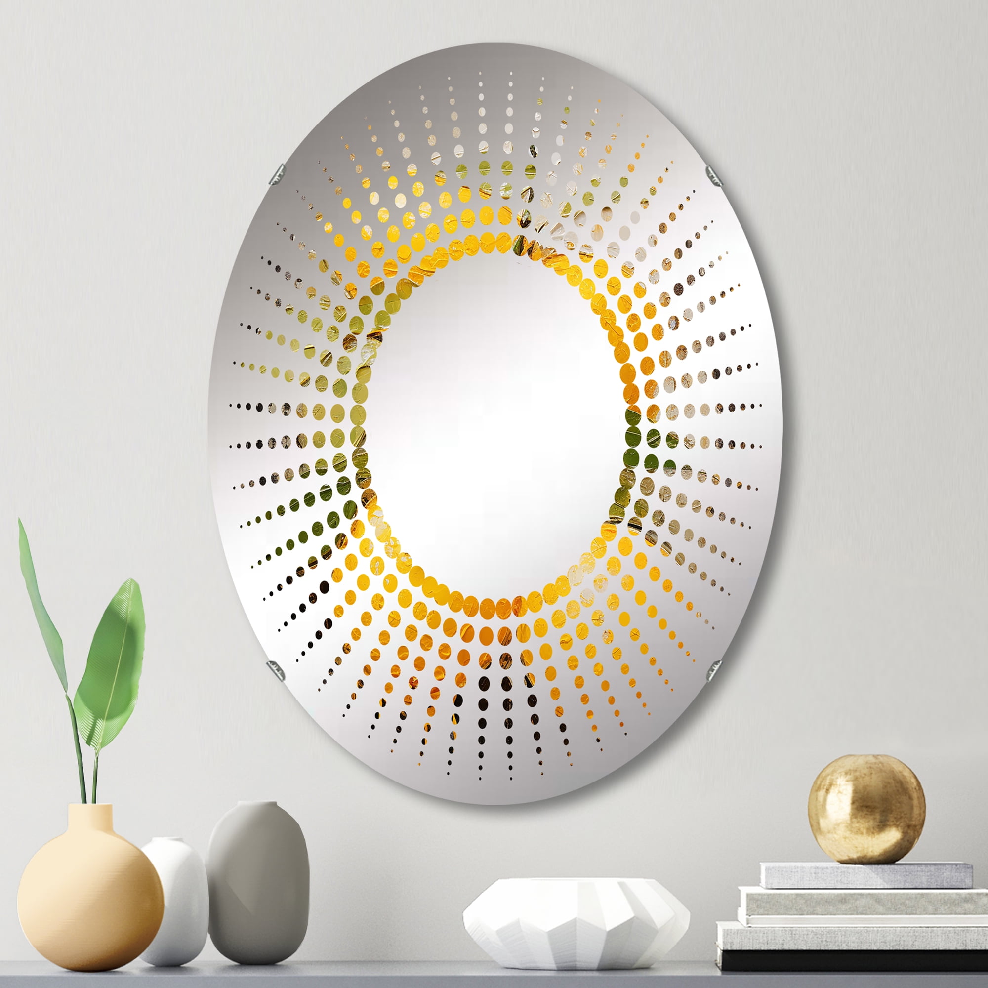 Designart "Abstract Shapes with Lemon Loops I" Abstract Shapes ...
