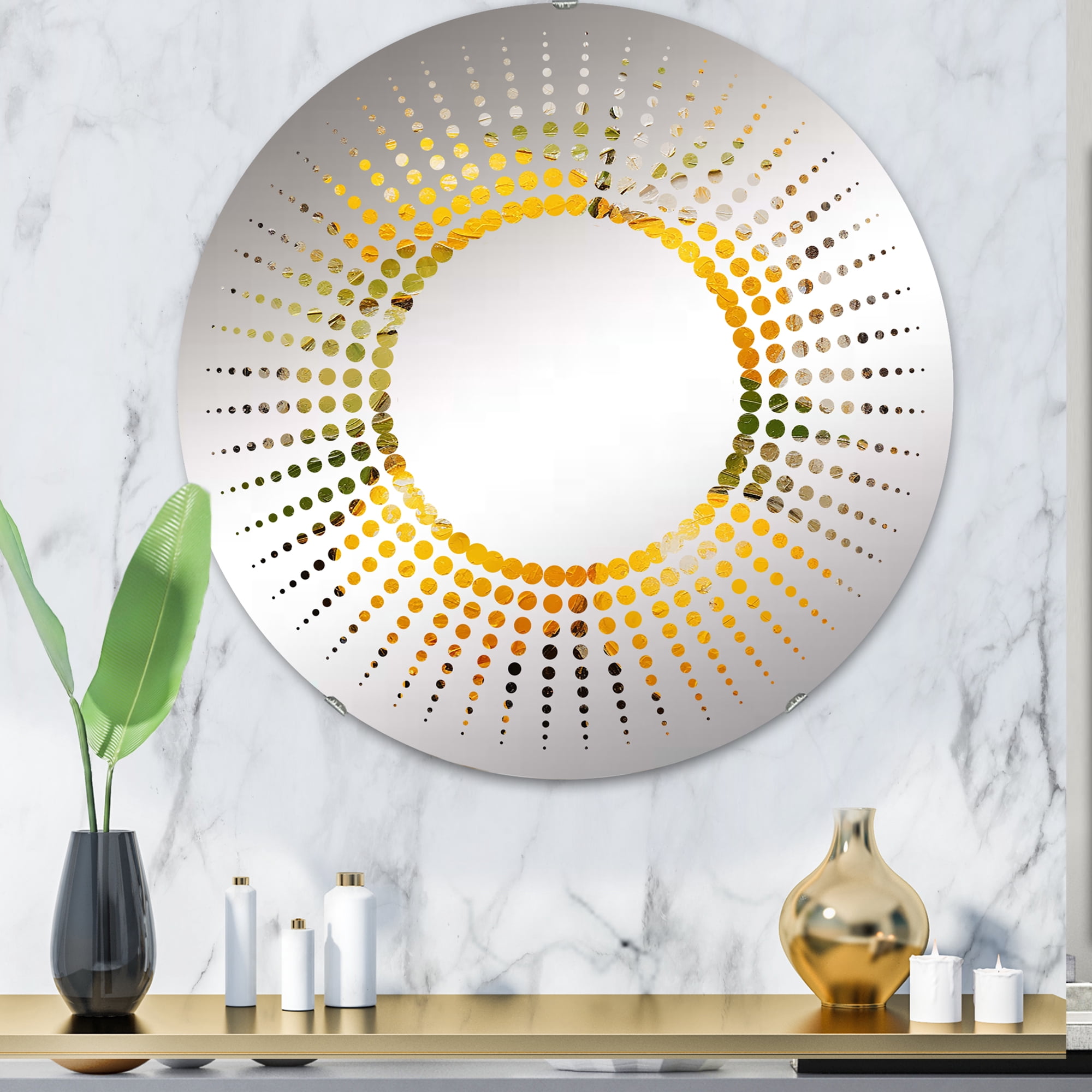 Designart "Abstract Shapes with Lemon Loops I" Abstract Shapes ...