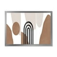 Designart 'Abstract Shapes in Ivory and Terracotta Shapes II' Modern ...