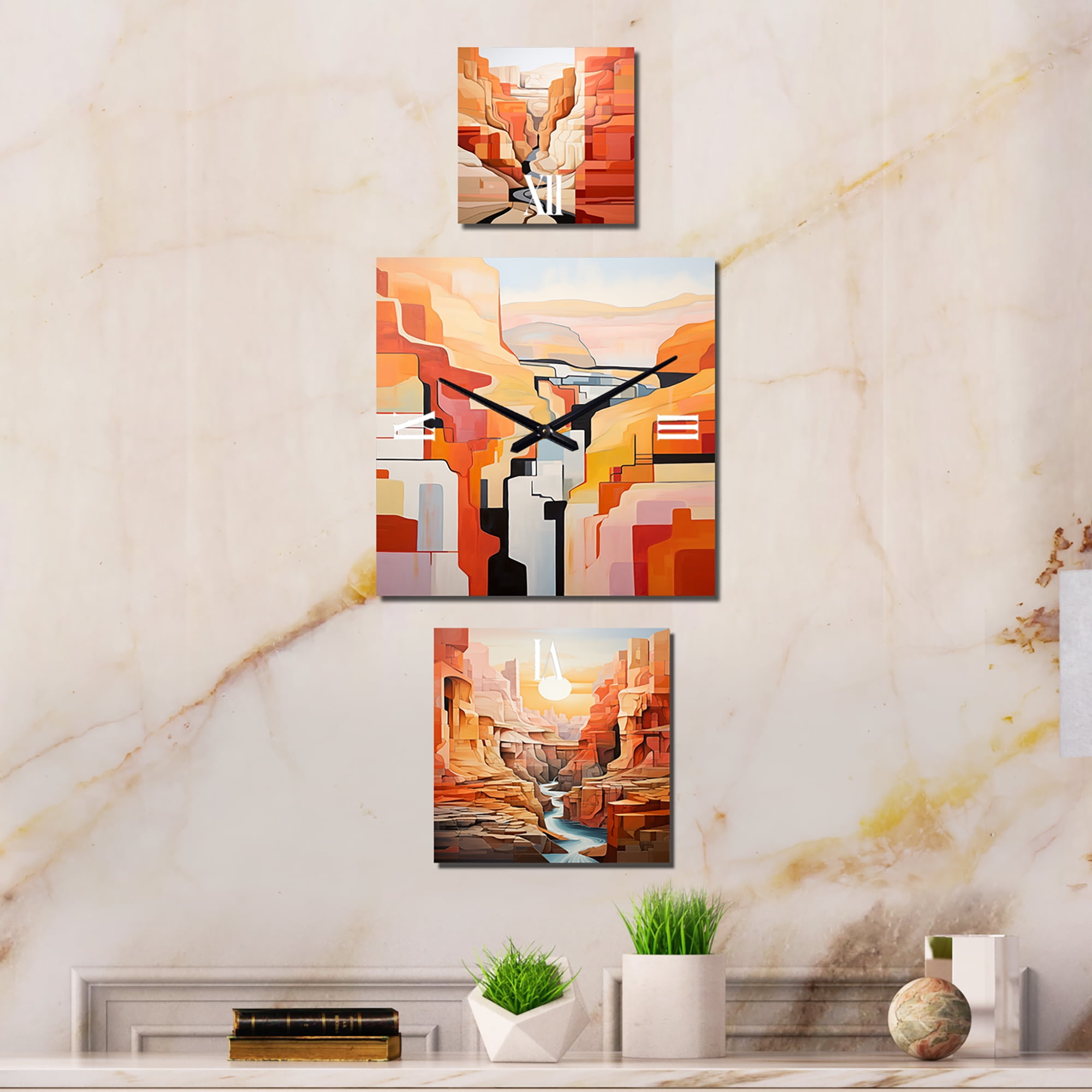 Designart "Abstract Storm in the Canyon Desert" Canyon Oversized ...