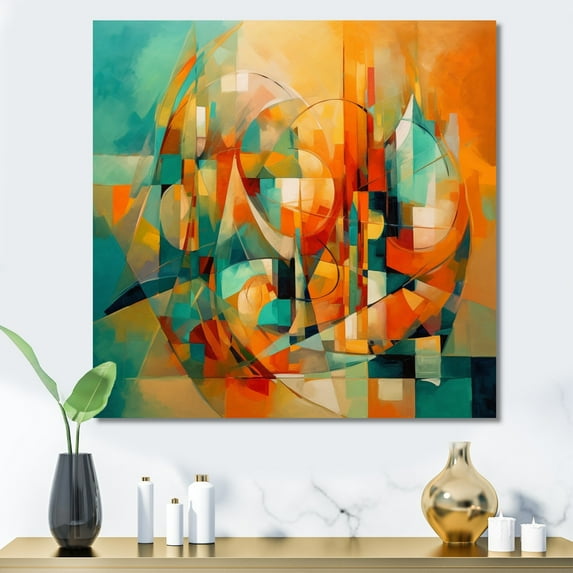 Designart "Abstracting The Cubist Form IV" Abstract Cubism Wall Art For ...