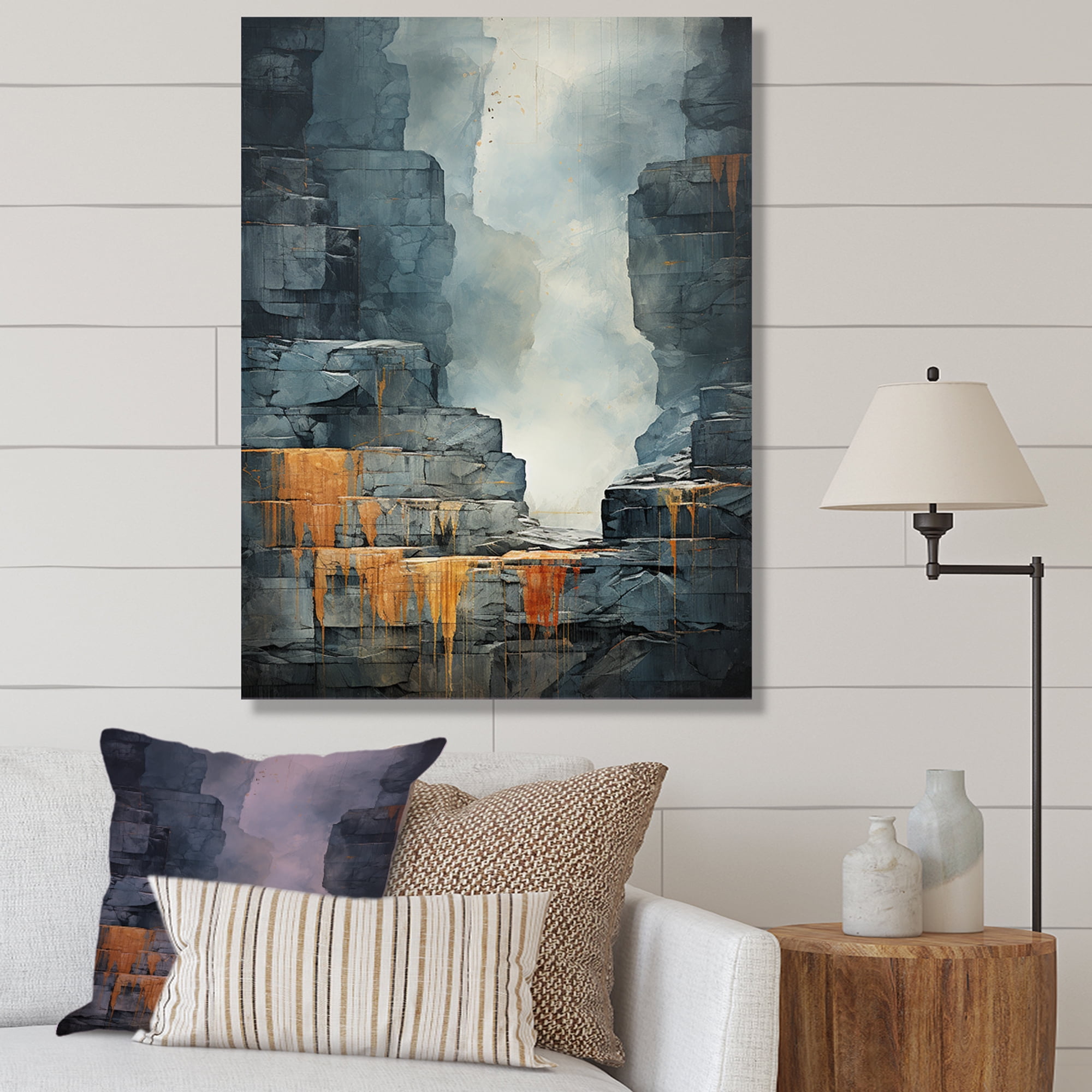 Designart "Adventure By The Waterfall Cliff" Waterfall Wall Decor ...