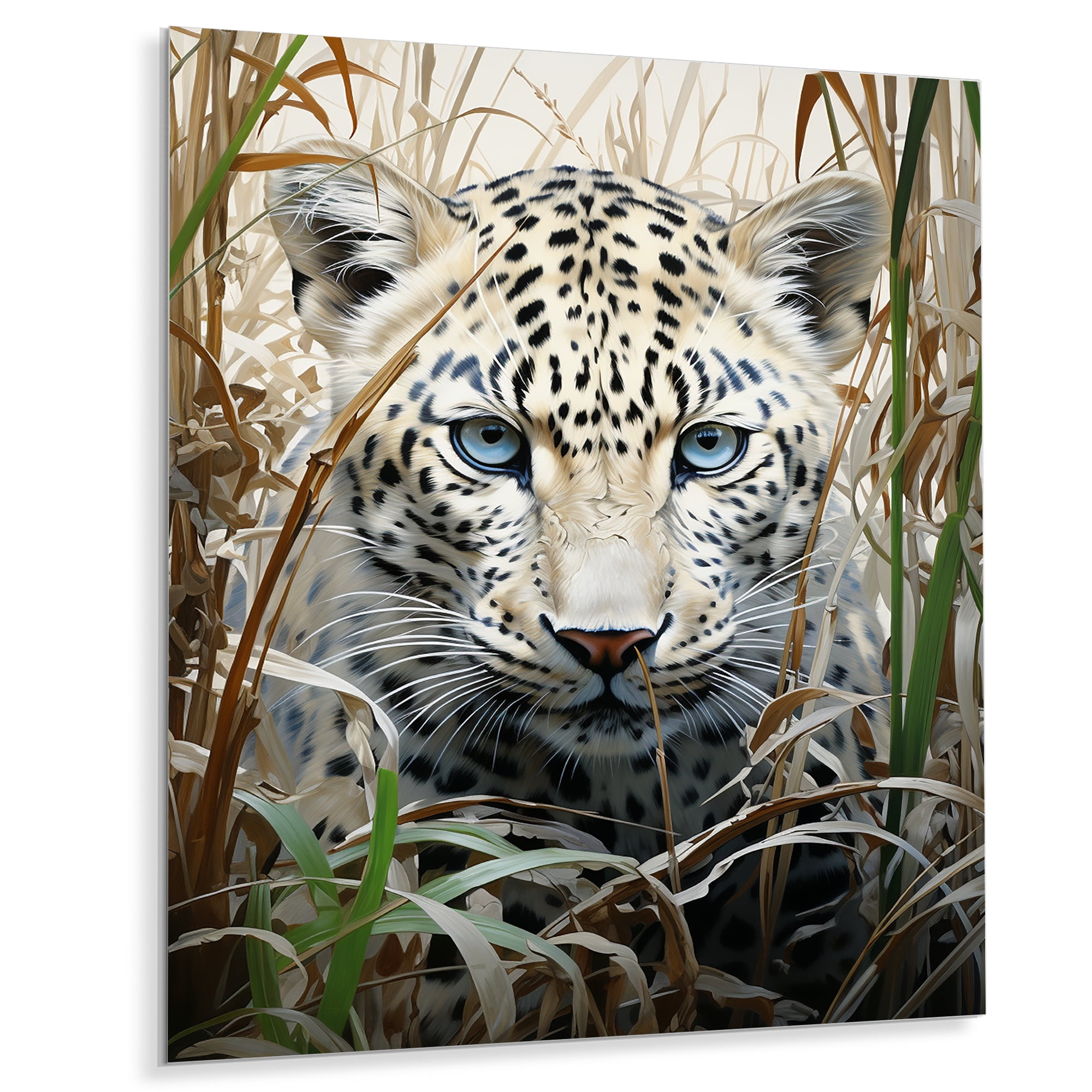 Designart "Africa Leopards SBlueth" African Metal Art Living Room ...