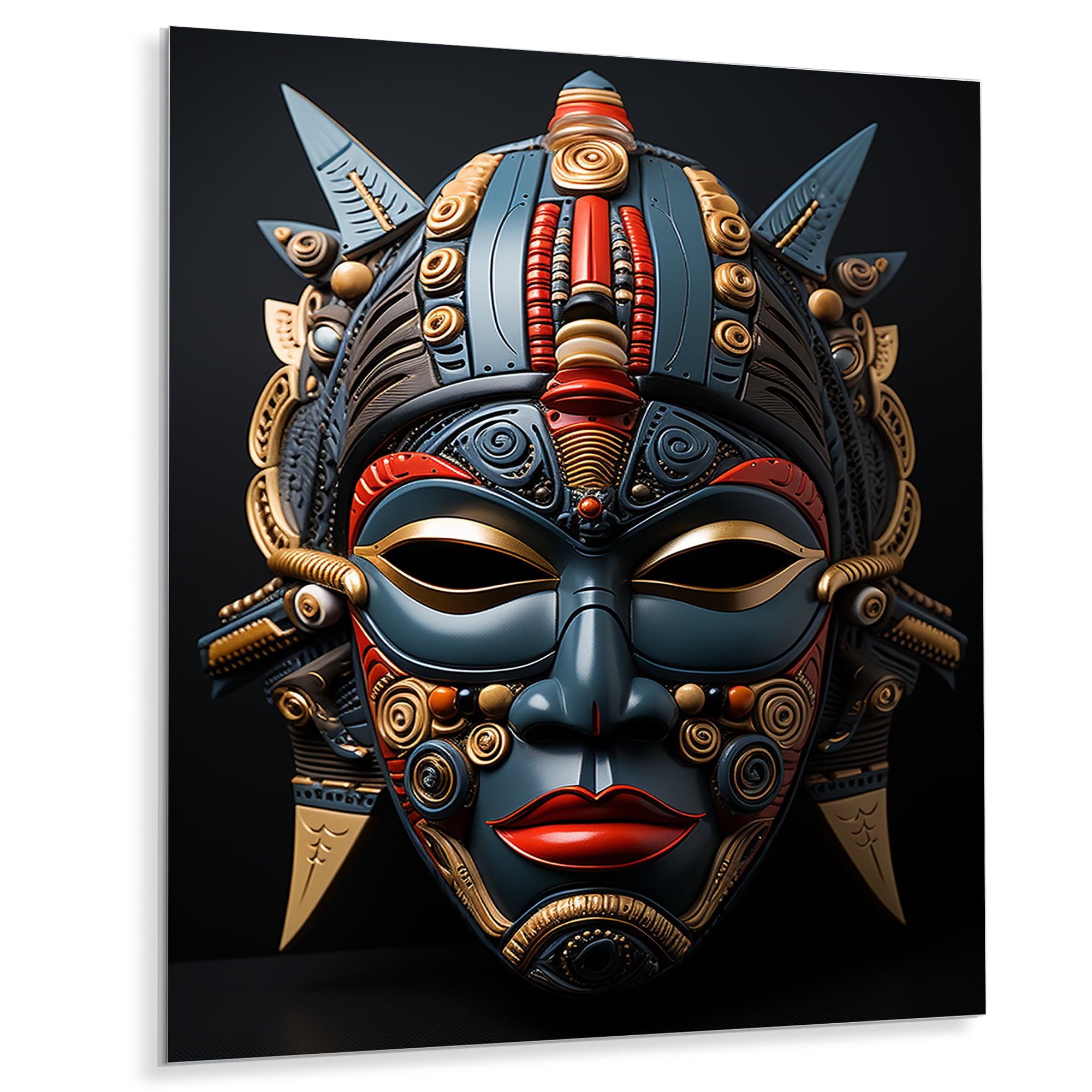 Designart "African Masked painting I" African Metal Wall Art - Walmart.com