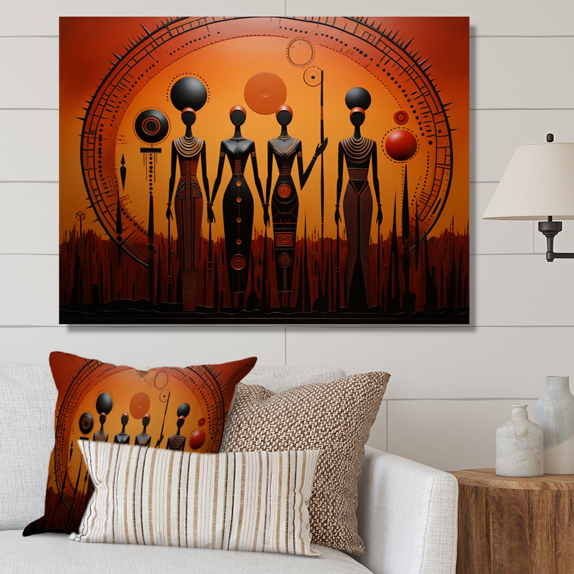 Designart "African Tribal flow I" African Wall Art Living Room ...