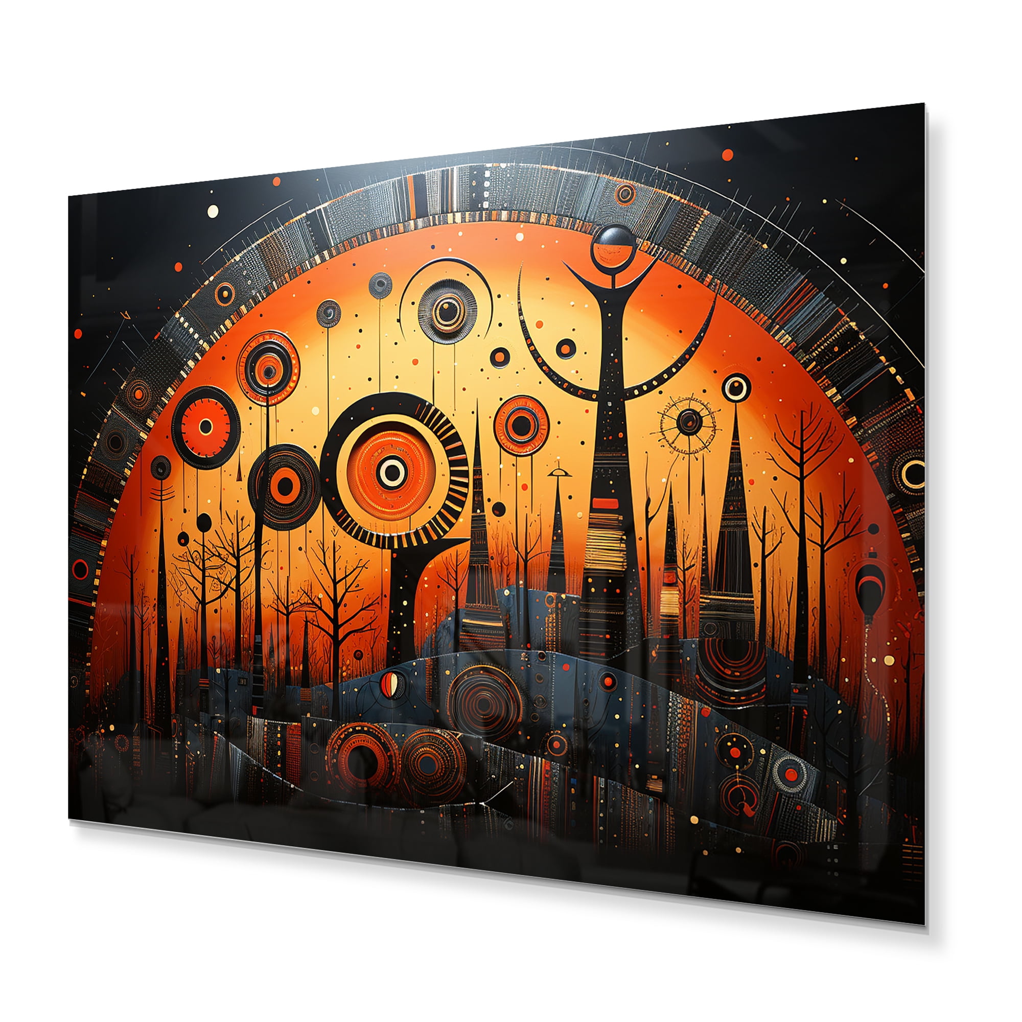 Designart "African Tribal flow III" African Tribal Metal Wall Decor ...
