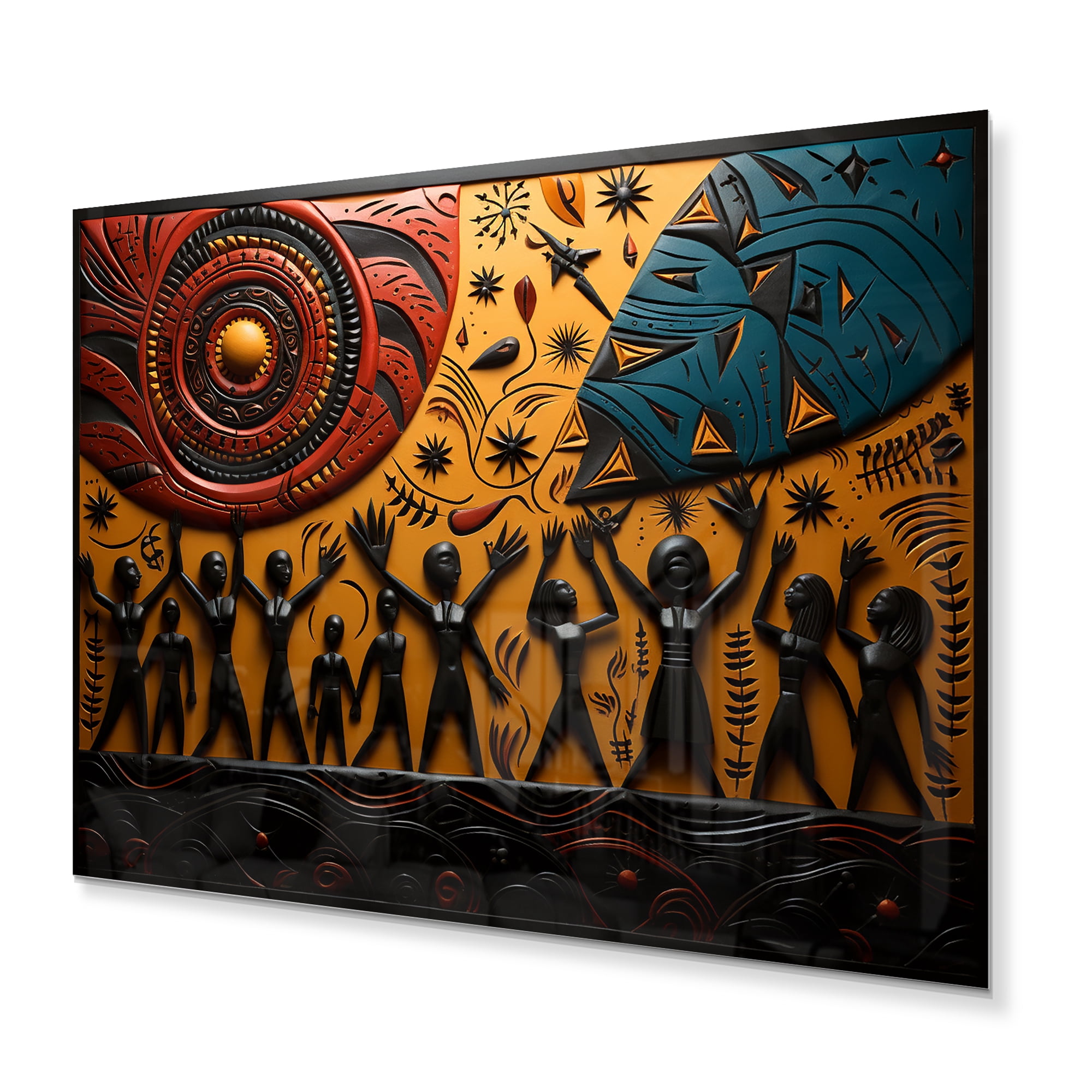 Designart "African Tribal flow IX" African Tribes Metal Wall Art Prints ...
