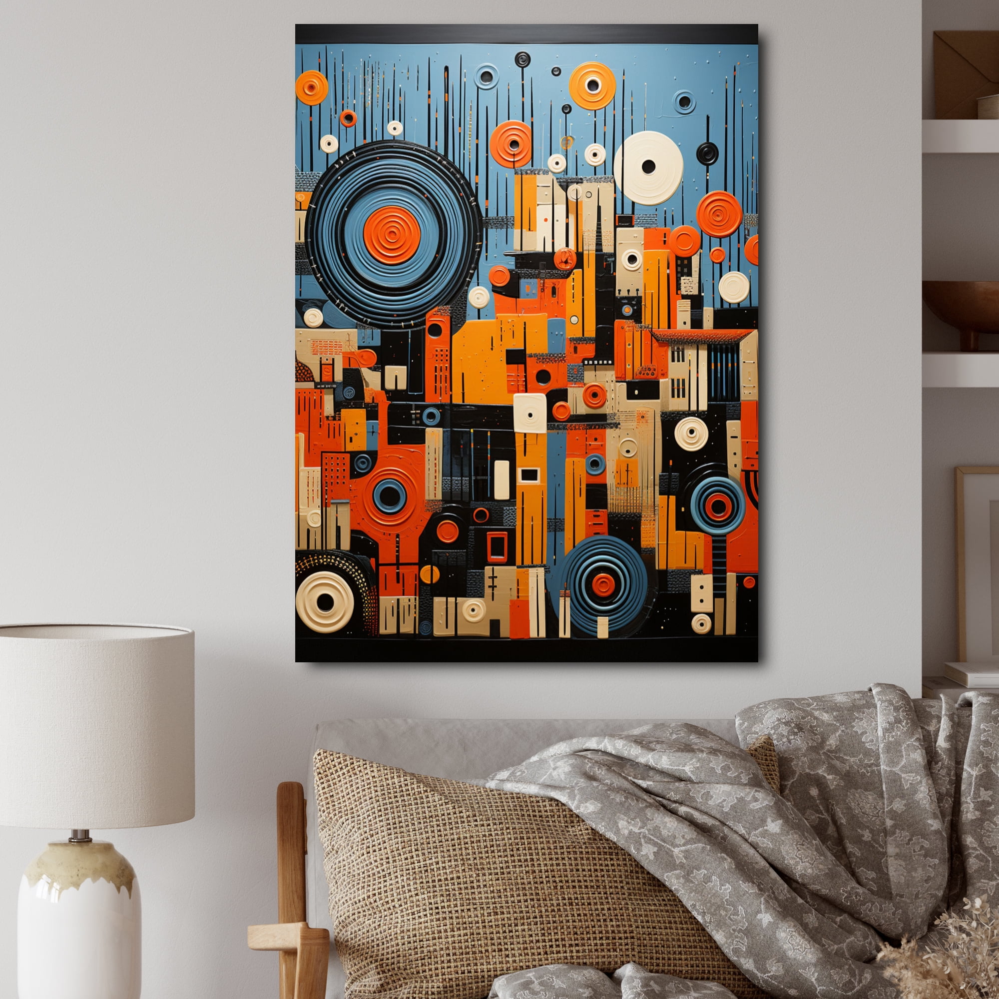 Designart "African Tribal flow Pastoral II" African Tribal Wall Art ...