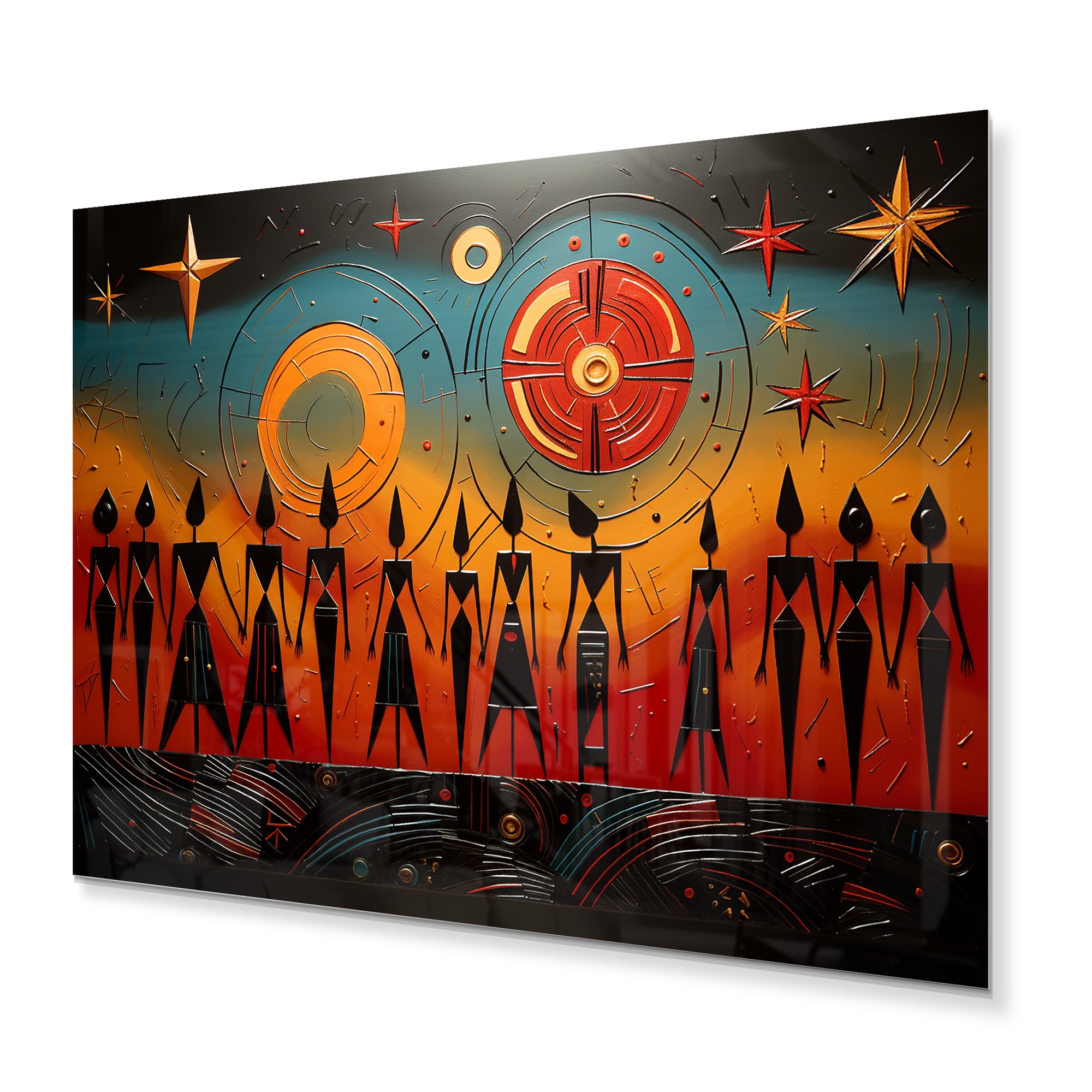 Designart "African Tribal flow VI" African Tribes Metal Art Print ...
