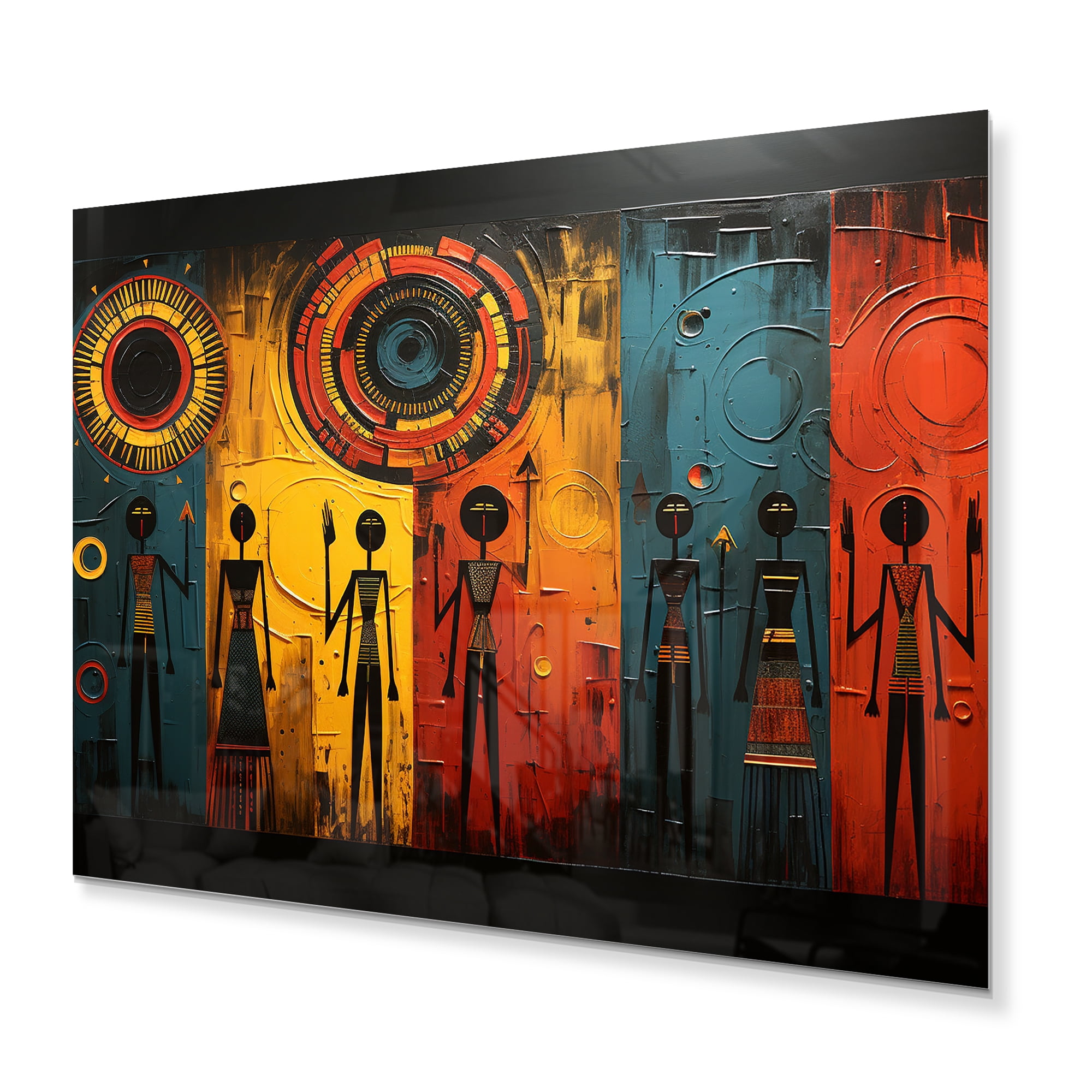 Designart "African Tribal flow VII" African Tribes Metal Art Living ...