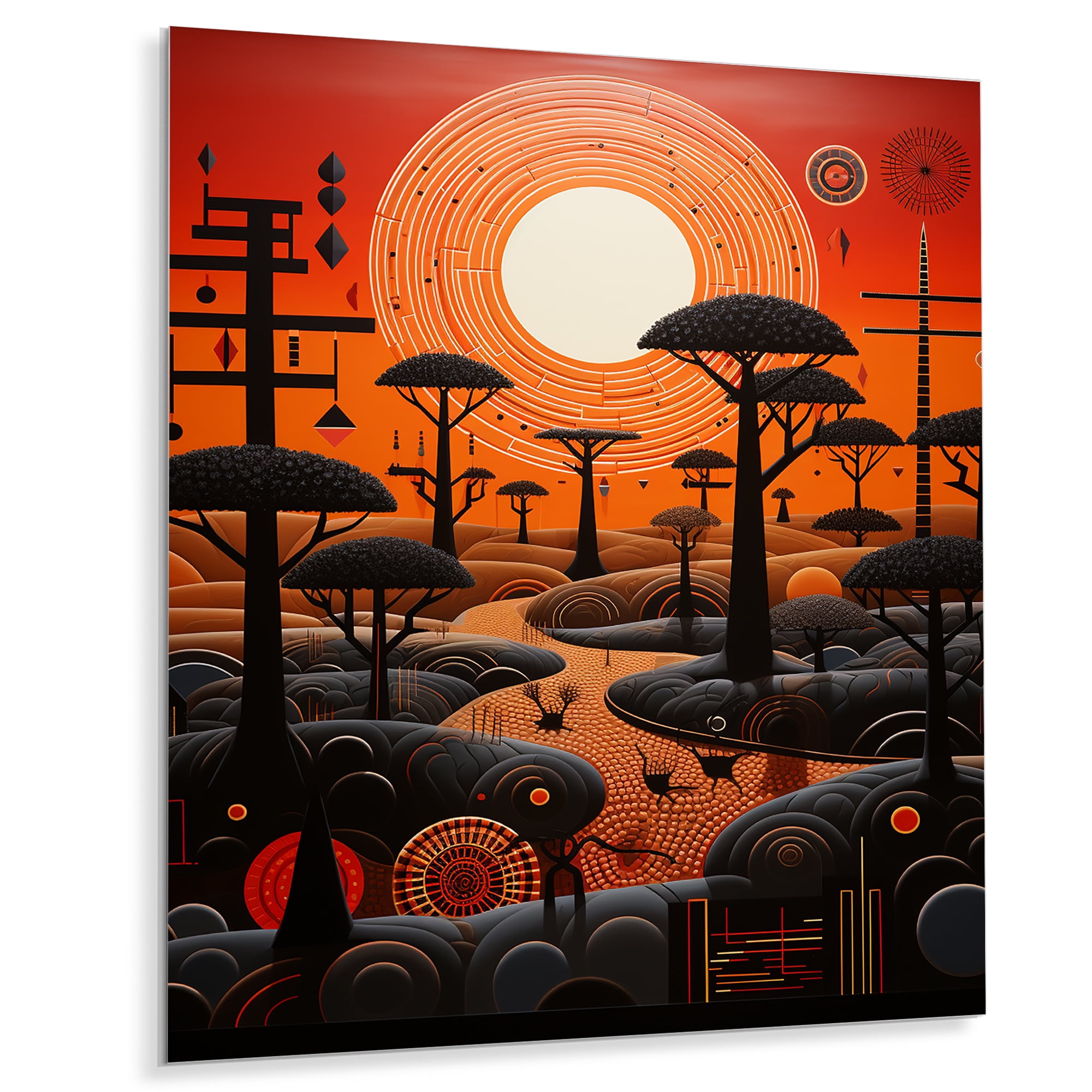 Designart "African Tribal flow XI" African Tribes Metal Art Print ...