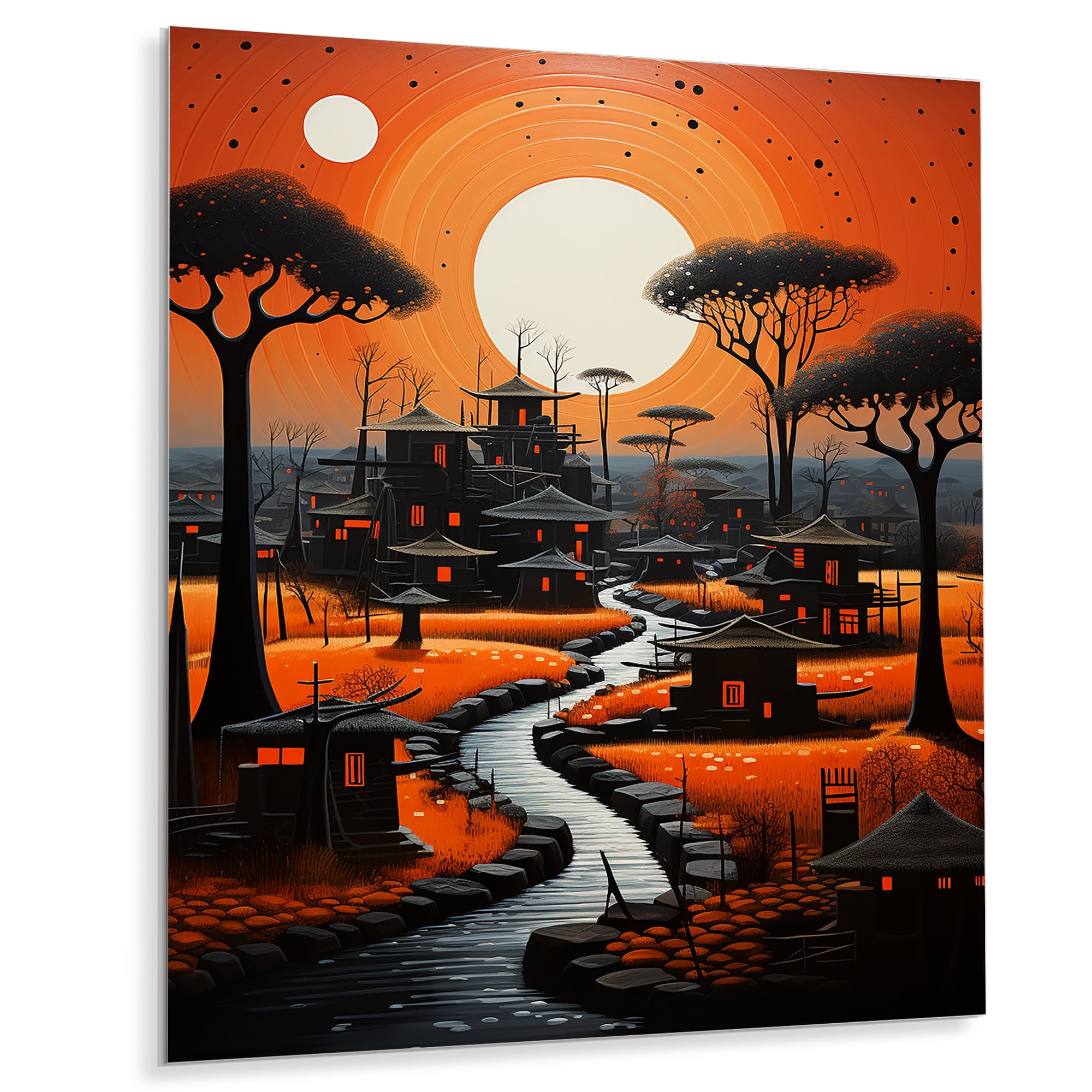Designart "African Tribal flow XII" African Tribes Metal Art Living ...