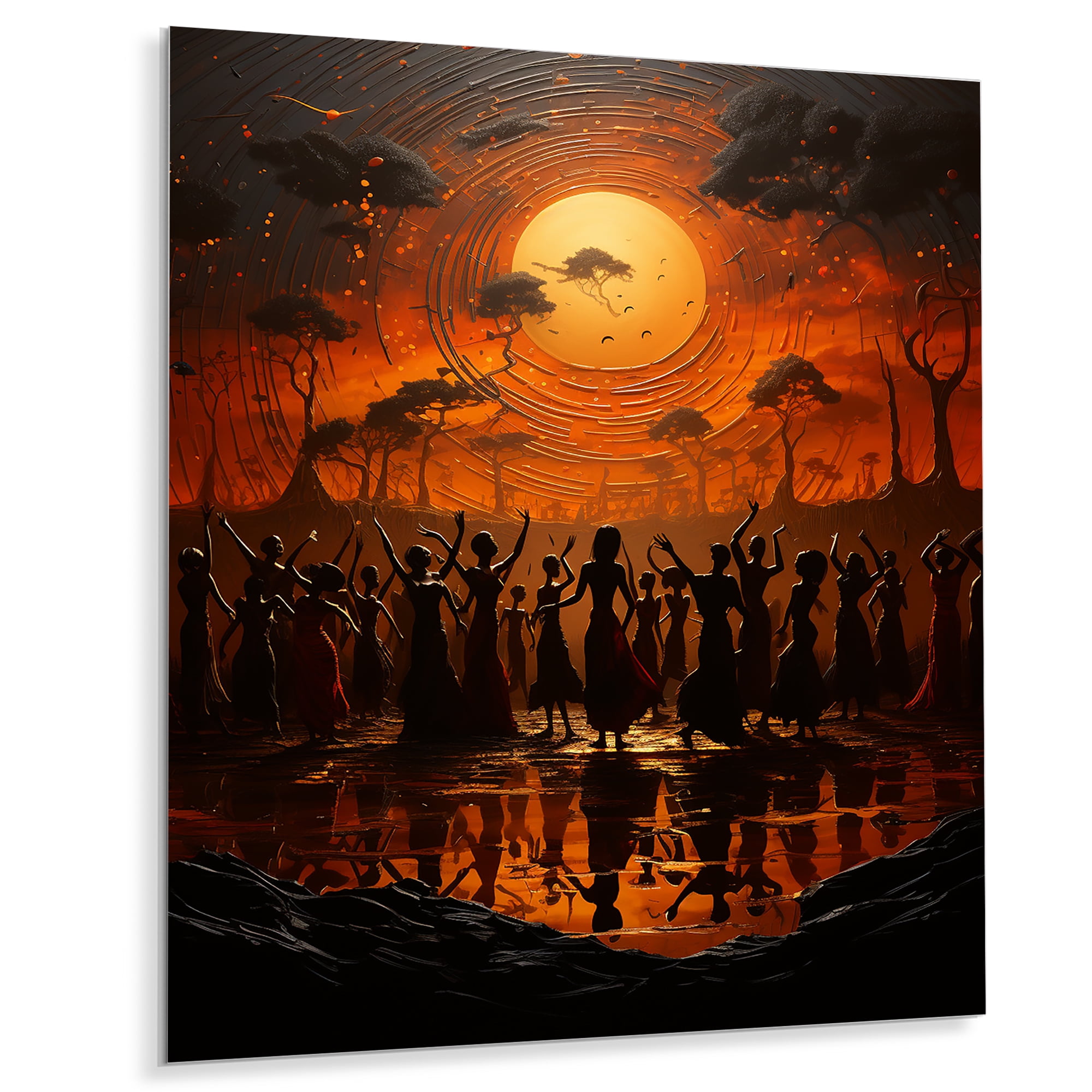 Designart "African Tribal flow XVI" African Tribes Metal Art Print ...
