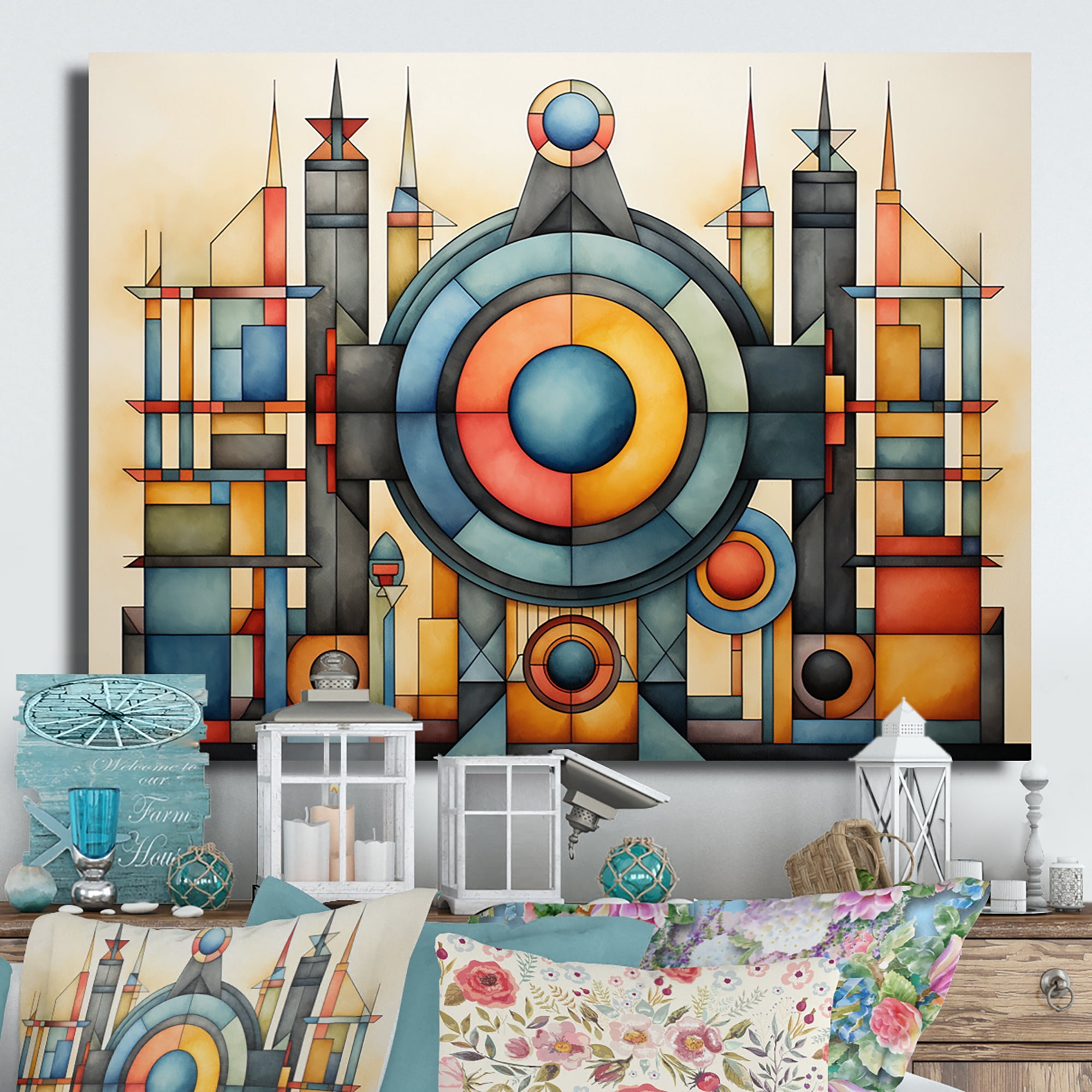 Designart "African Zulu Designs" African Metal Art Living Room ...