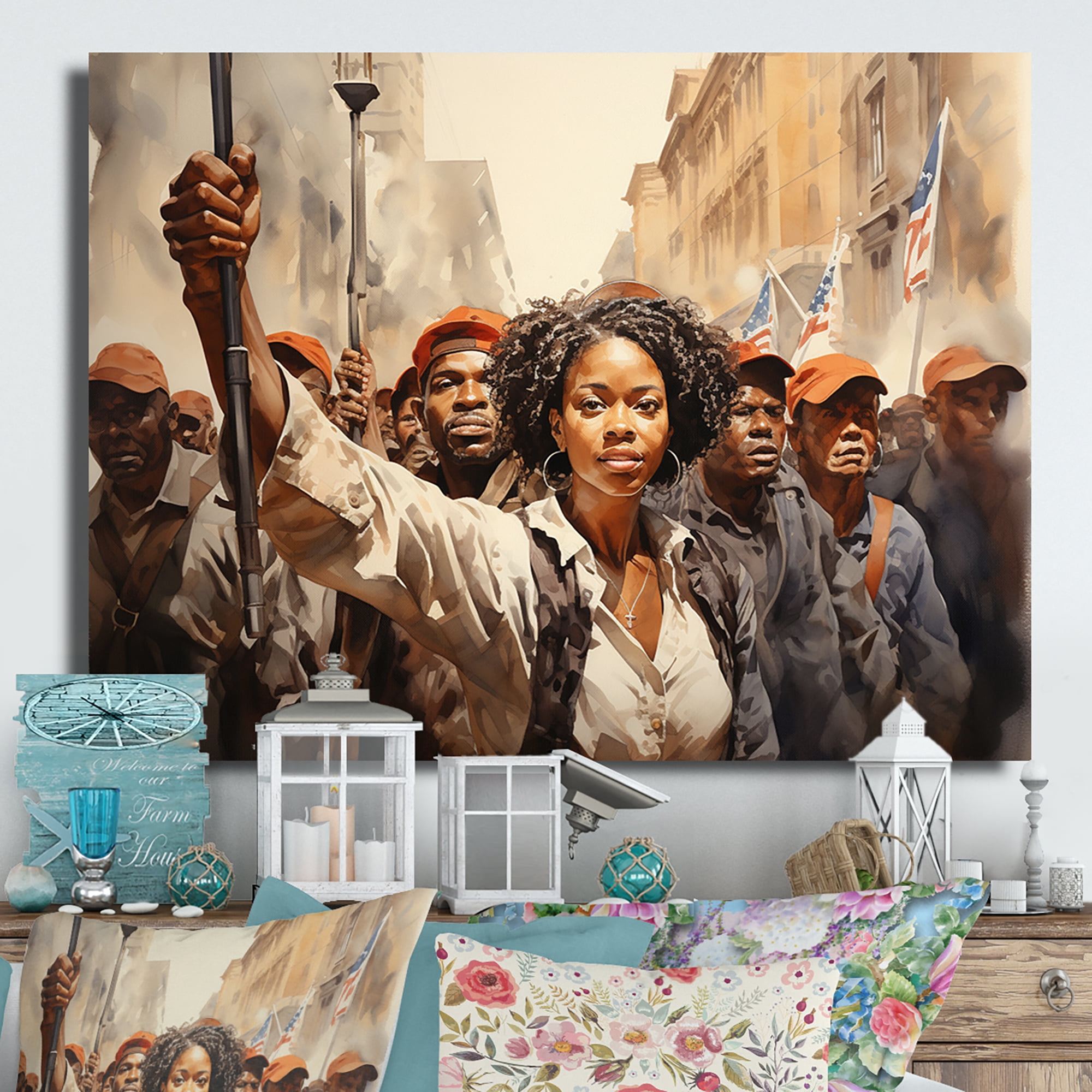 Designart "Afro-American Creation Potent" African American Metal Art ...