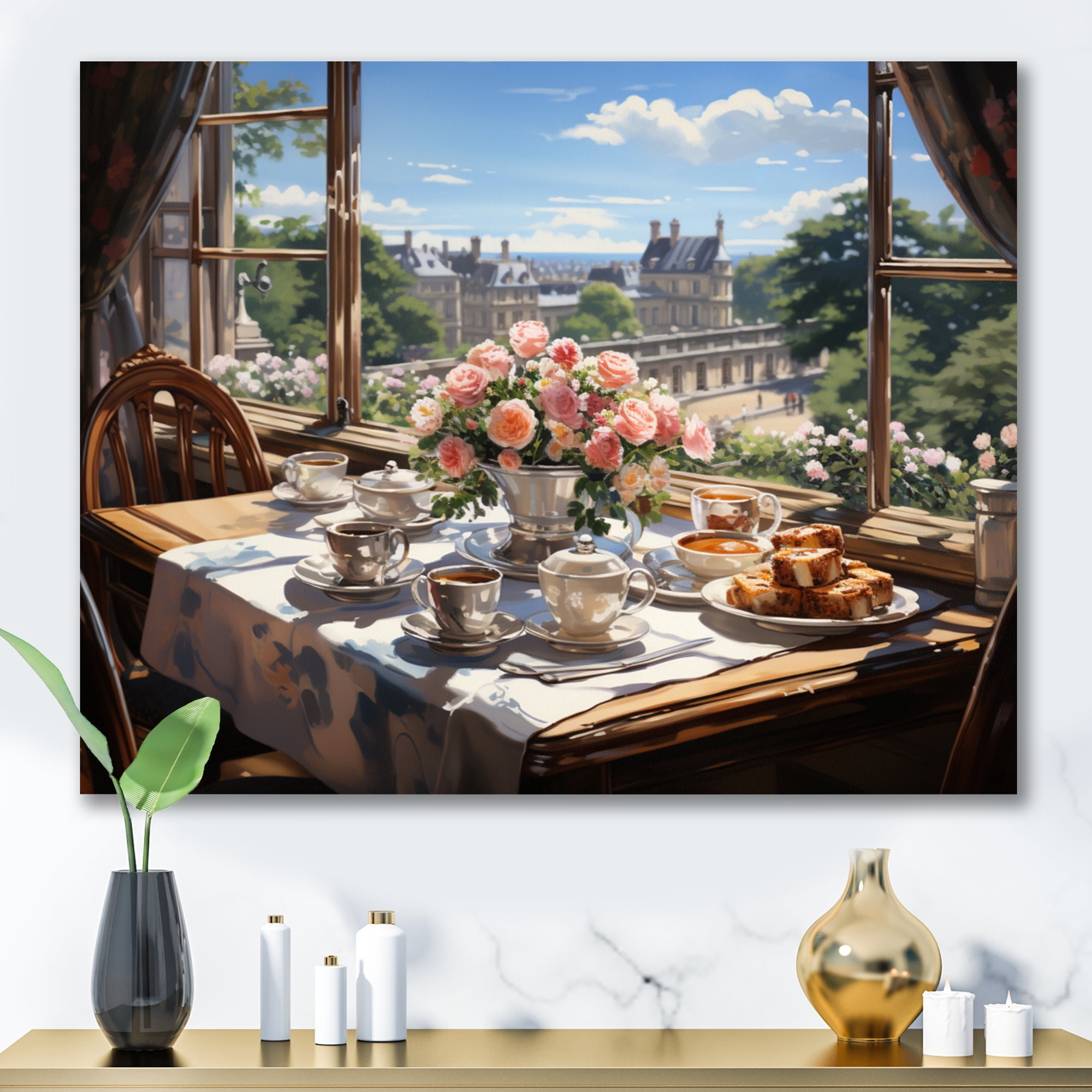 Designart "Afternoon Tea Country Clubs painting IV" Country Clubs ...