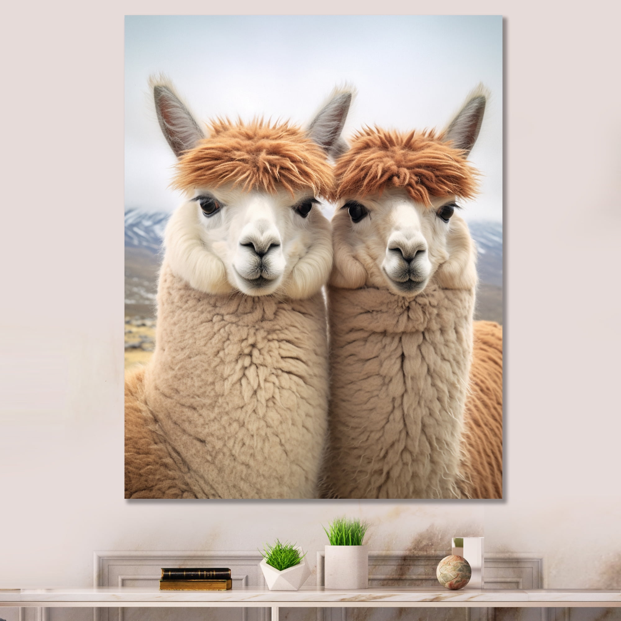 Designart "Alcapas Inquisitive Duo" Animals Wall Decor - Walmart.com