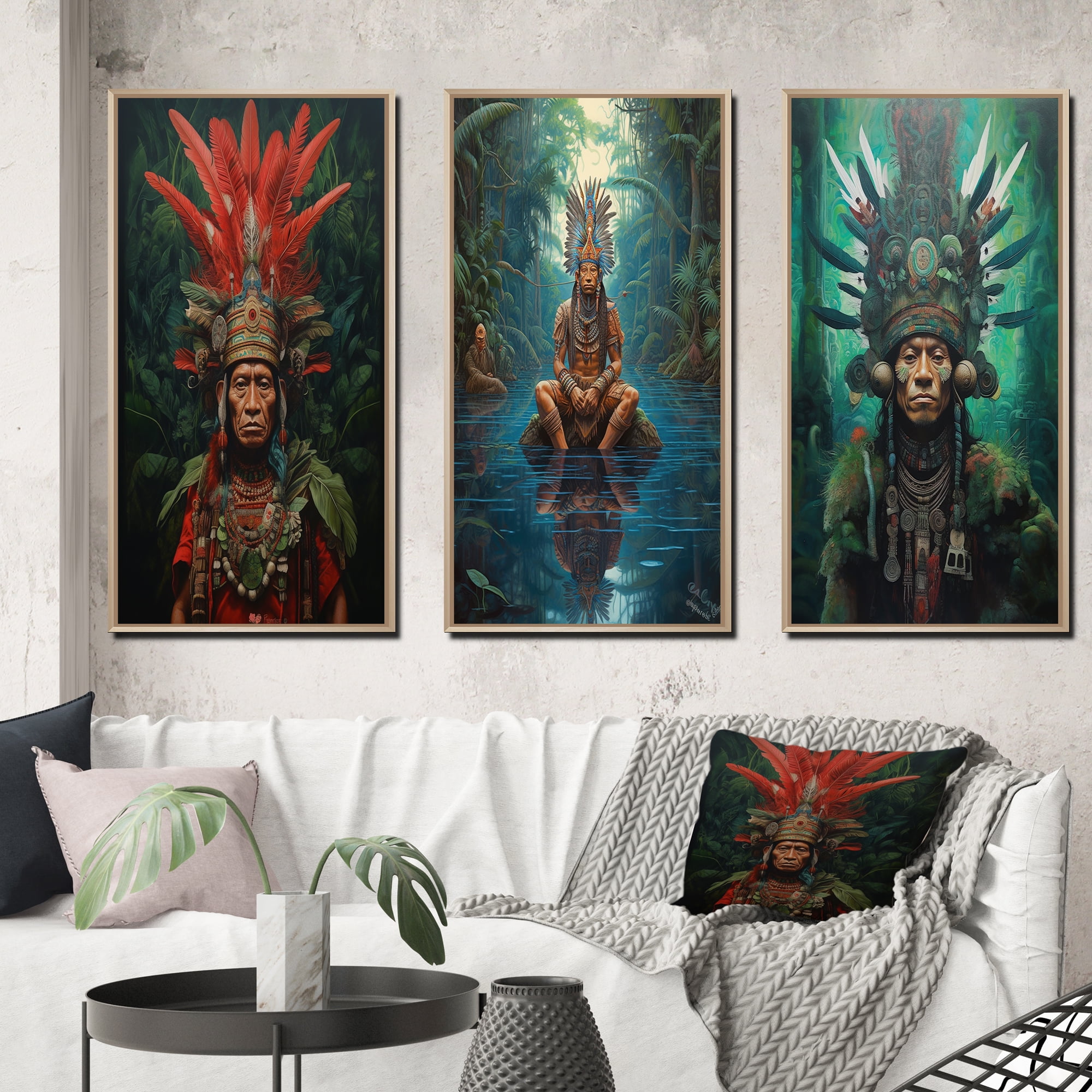 Designart "Amazon Shaman Wisdom Keeper of the Forest I" Folk Religion ...