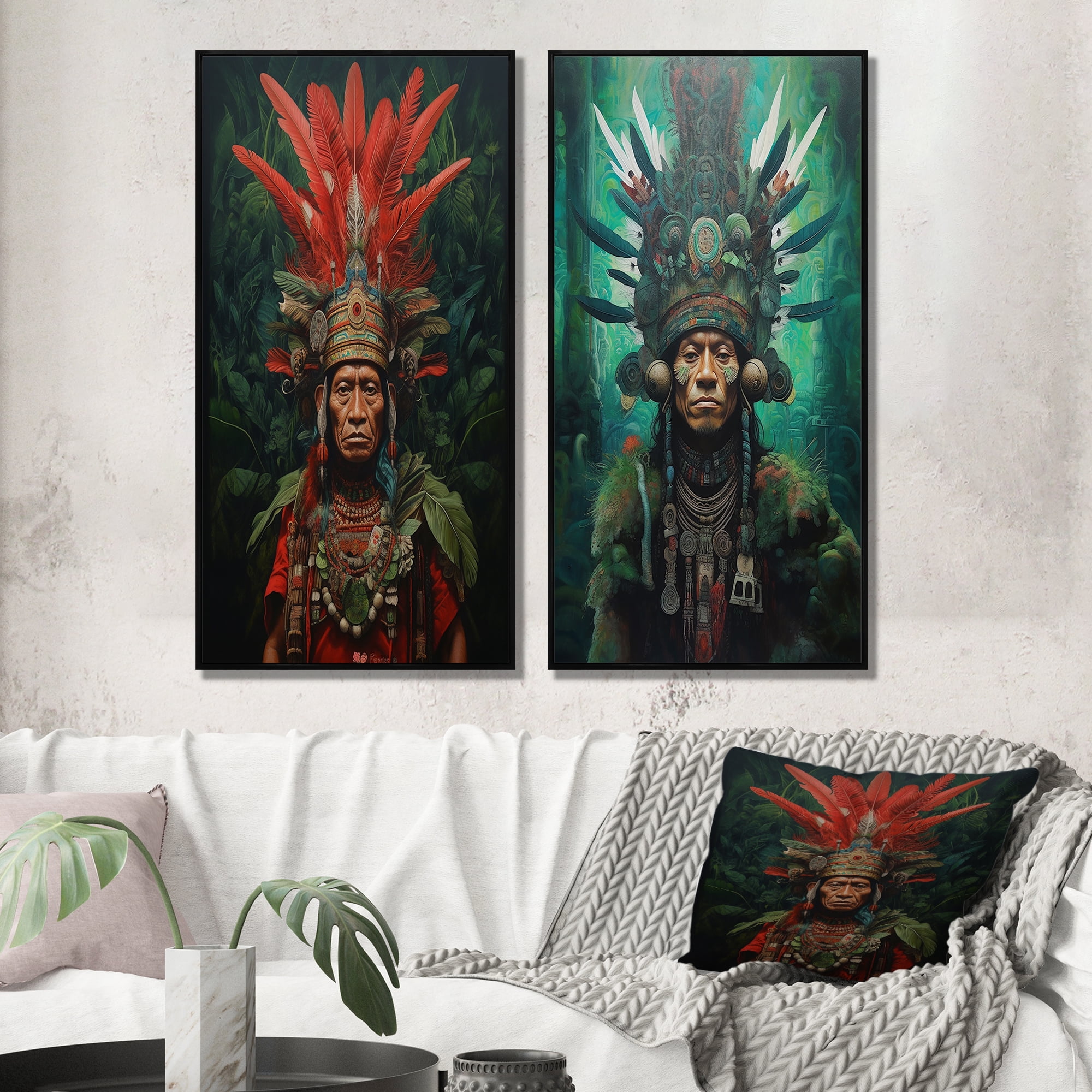 Designart "Amazon Shaman Wisdom Keeper of the Forest I" Folk Religion ...