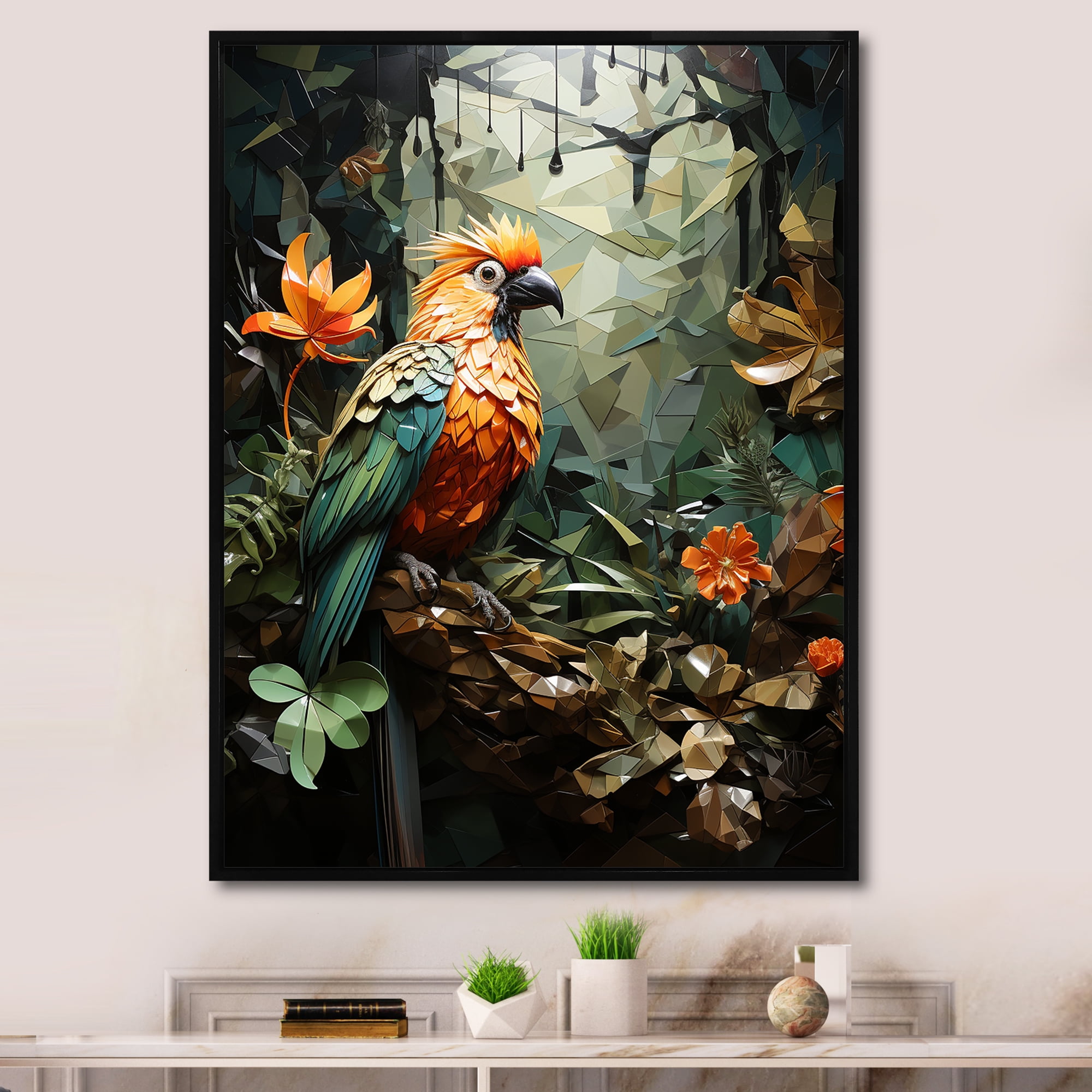 Designart "Amazonian Dream Exploring the Jungle I" Landscapes Framed ...