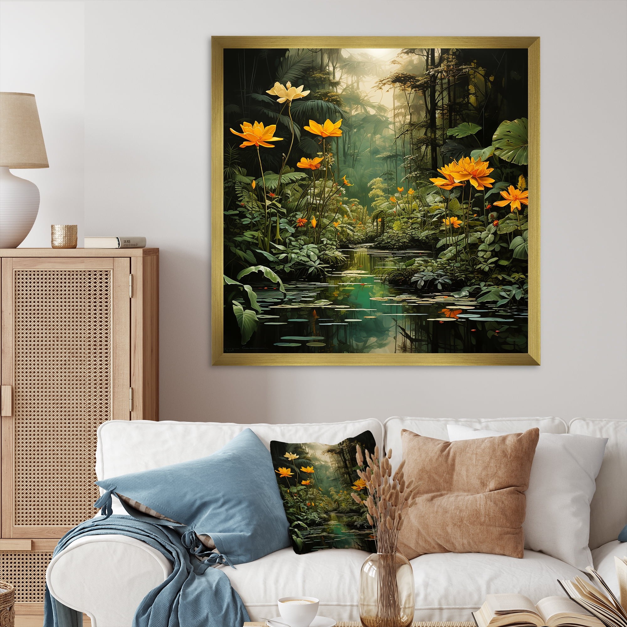 Designart "Amazonian Dream Exploring the Jungle III" Landscapes Framed ...