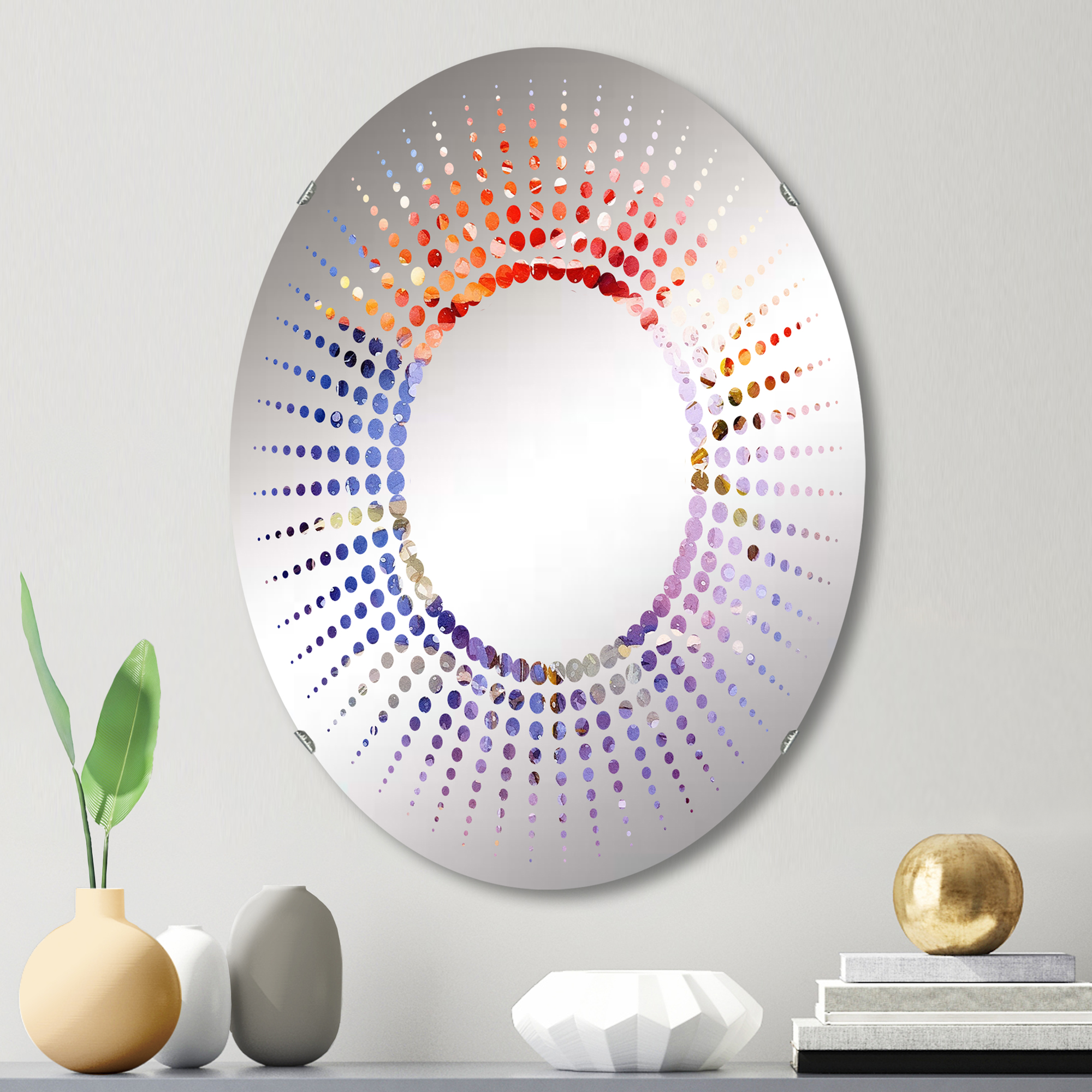 Designart "An Elegant Rose in a Fantasy Setting" Rose Starburst Round ...